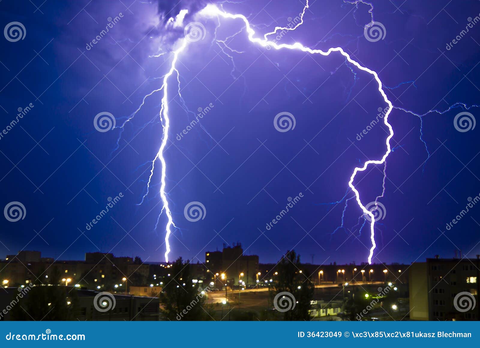 Thunderstorm at Night stock image. Image of storm, explosion - 36423049