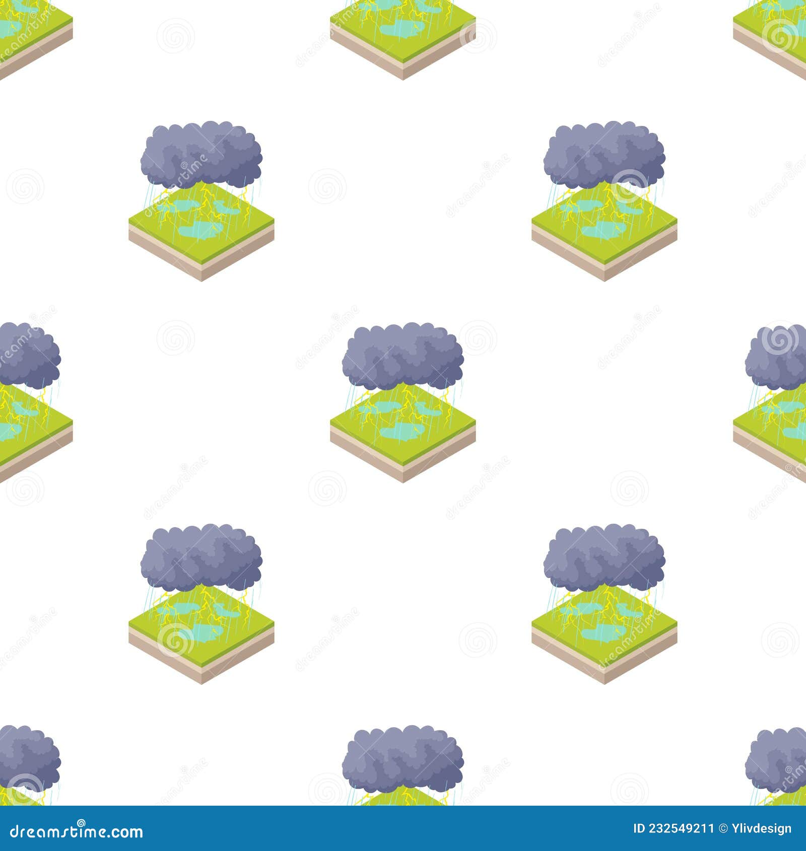 Thunderstorm Pattern Seamless Vector Stock Vector - Illustration of ...