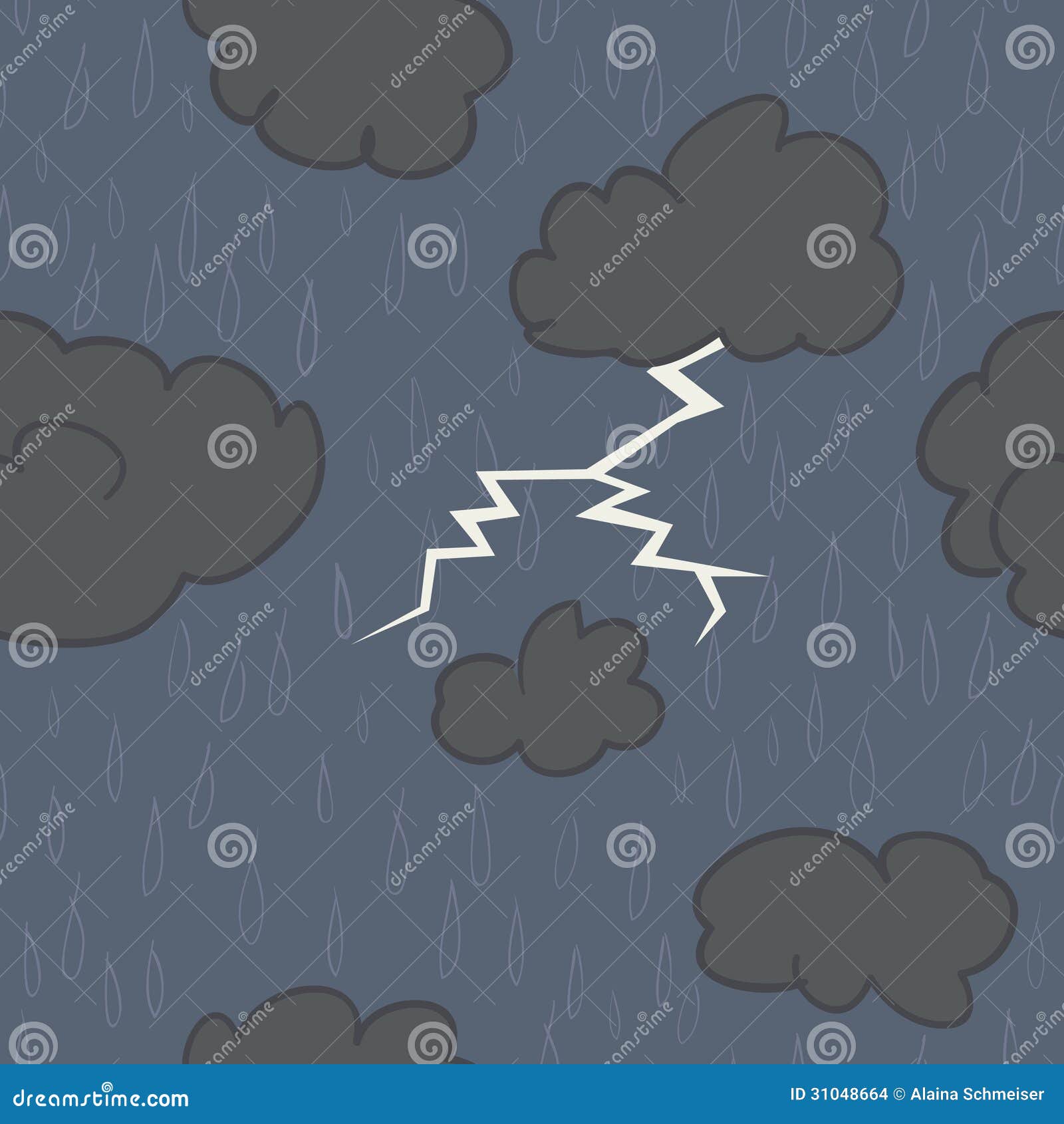 Thunderstorm Pattern stock vector. Illustration of drops - 31048664