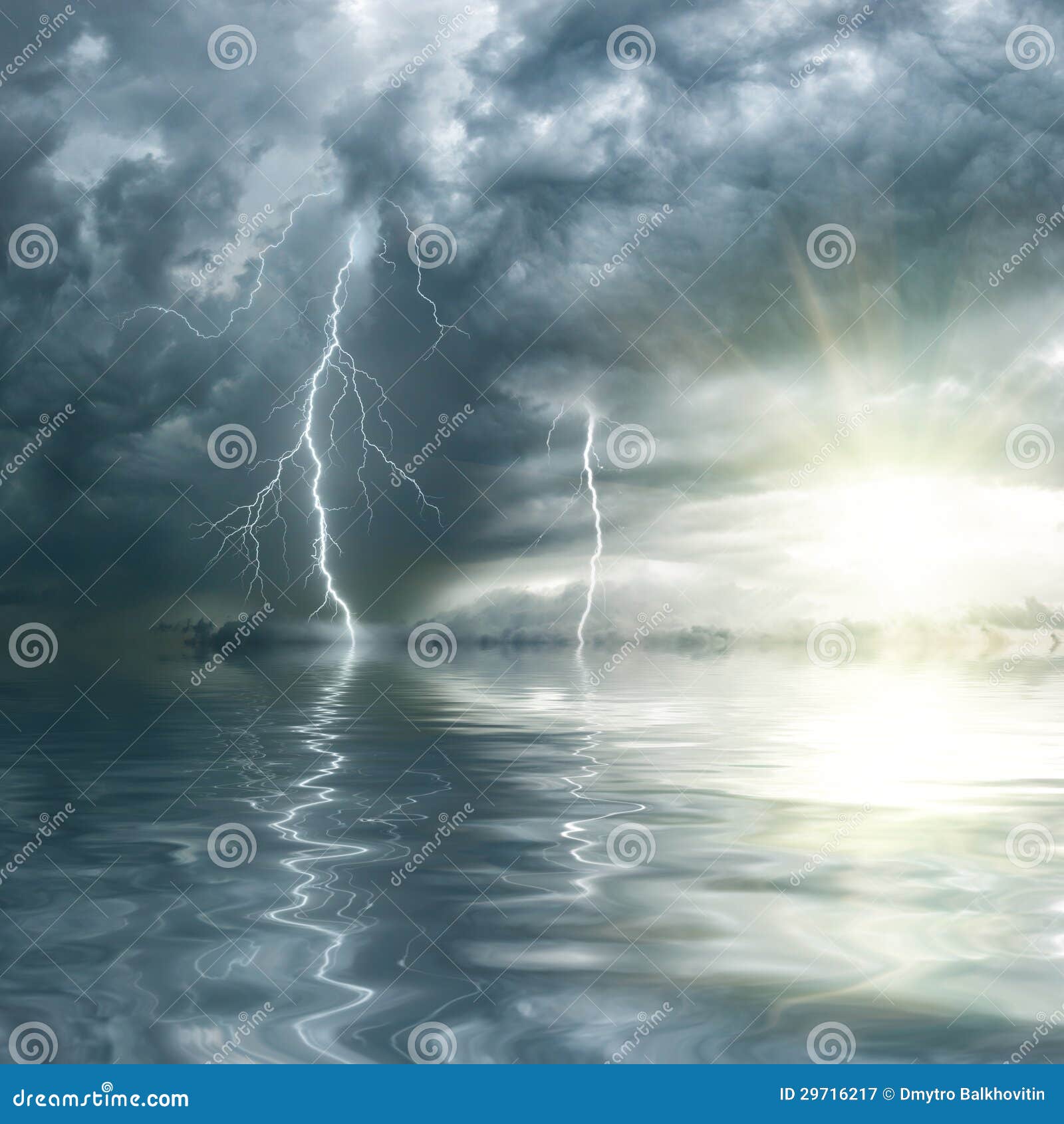 Thunderstorm With Rain And Lightning Royalty-Free Stock Photography ...