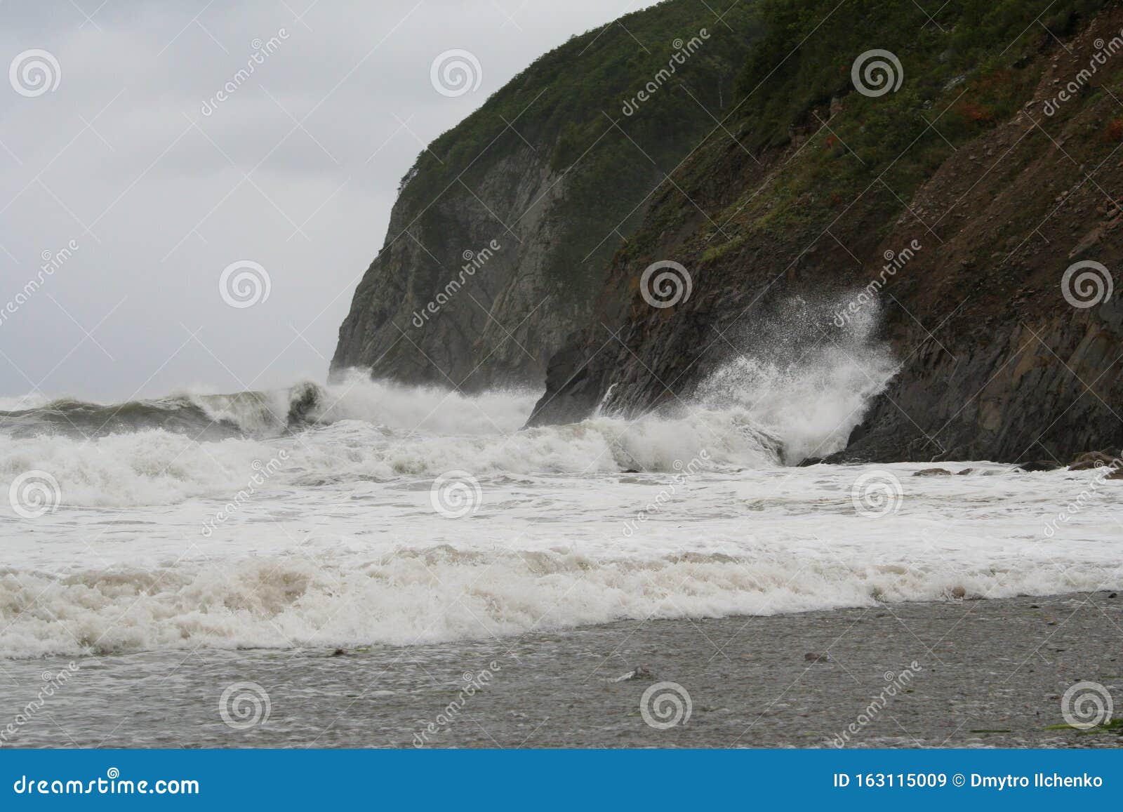 Thunderstorm, Stormy Sea, Bare Rocks Stock Image - Image of scenic ...