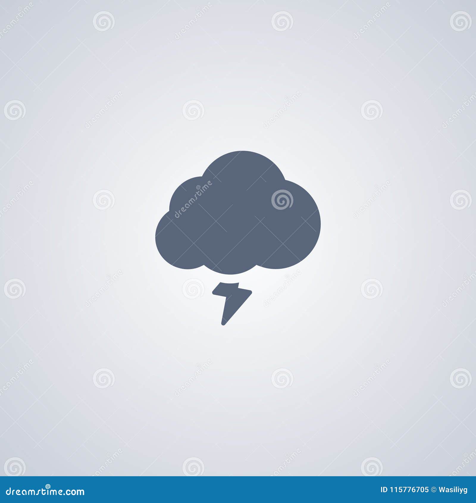 Thunderstorms, Cloud, Vector Best Flat Icon Stock Vector - Illustration of electrical, climate ...