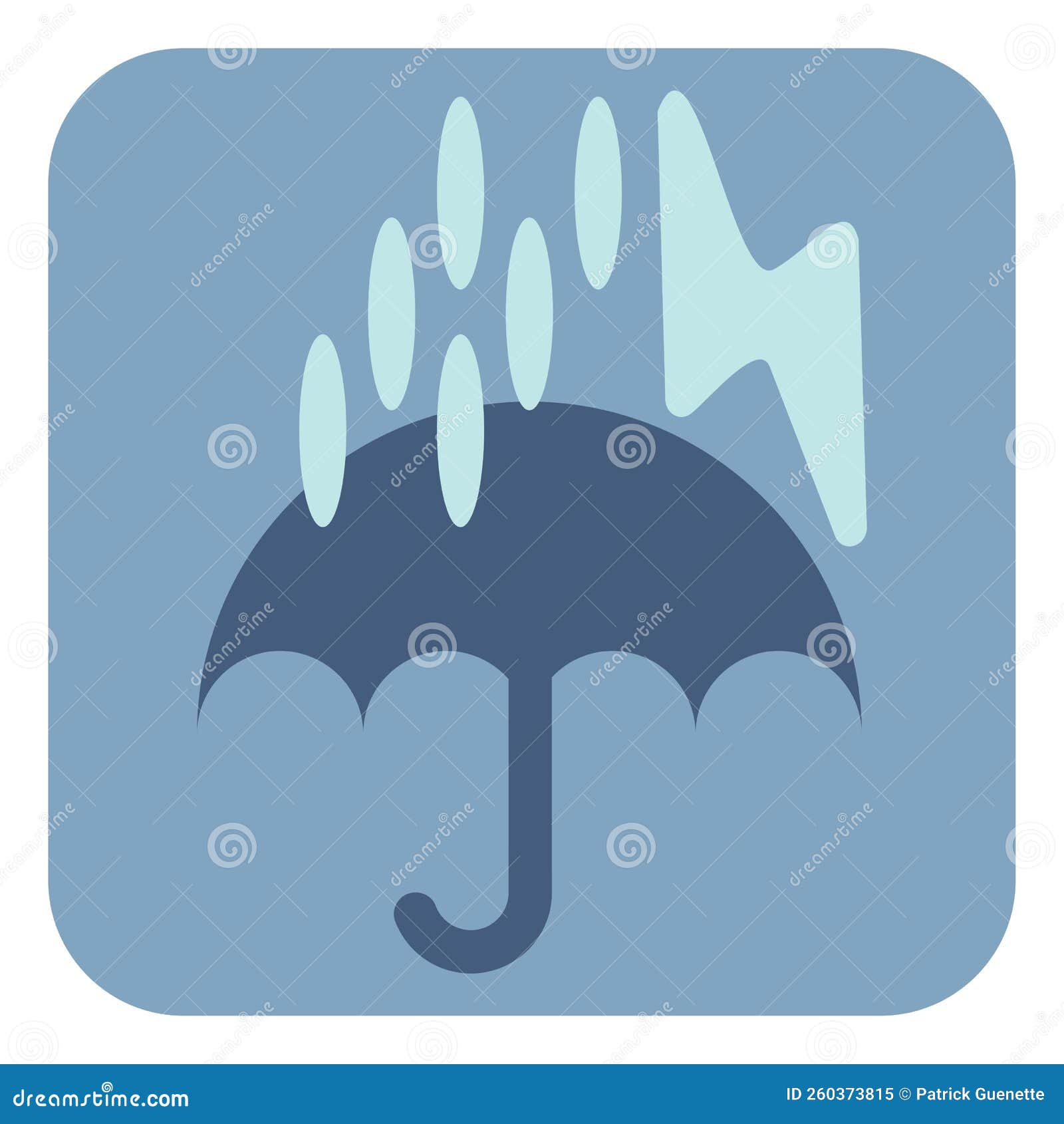 Thunderstorms with Heavy Rain, Icon Stock Vector - Illustration of ...