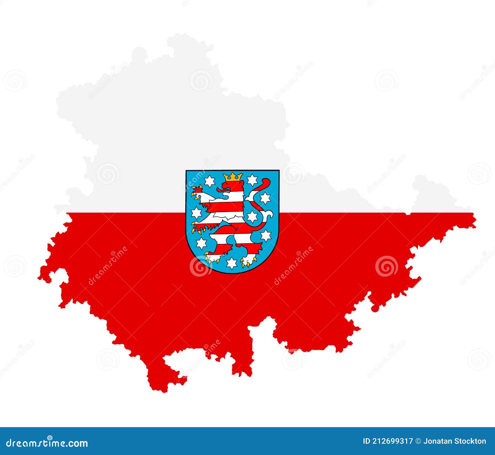 Thuringen Map Flag Vector Silhouette Illustration Isolated, ProvInce in ...