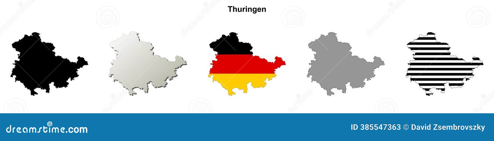 Thuringen Outline Map Cartoon Vector | CartoonDealer.com #360429271