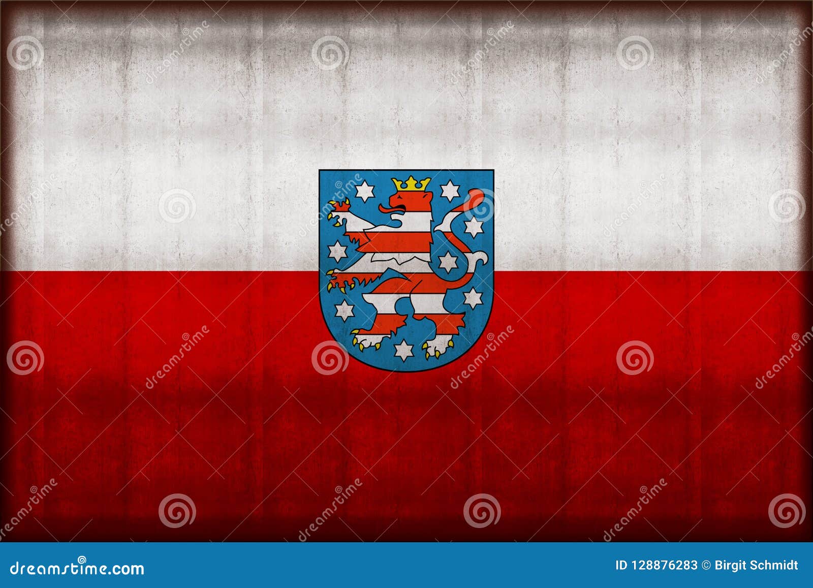 Thuringia Germany Rusty Flag Illustration Stock Illustration ...