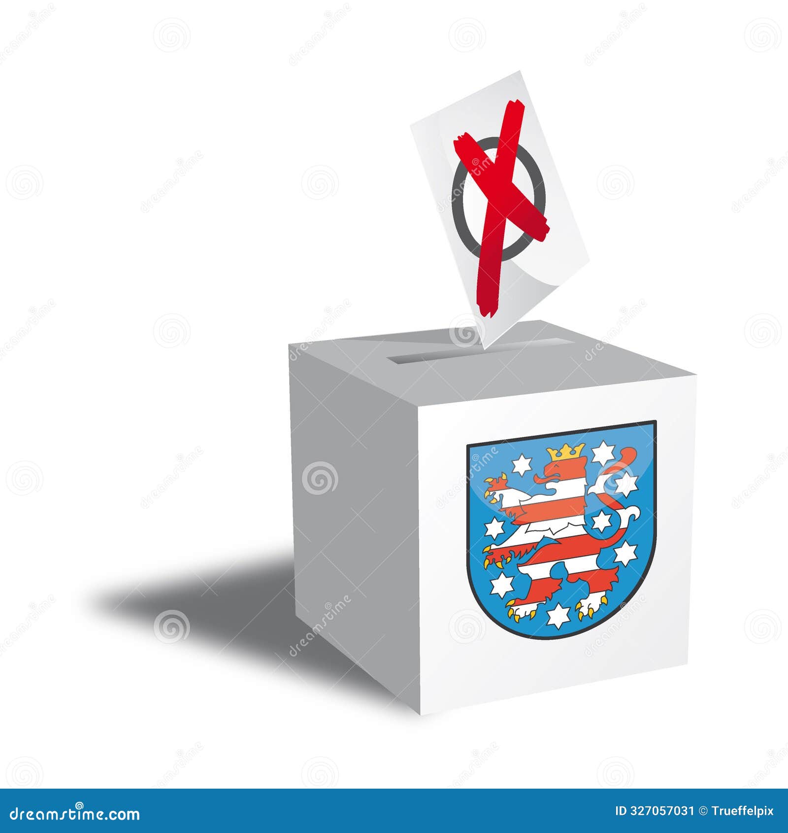 Thuringia State Election in Germany - Ballot Box Vector Illustration ...