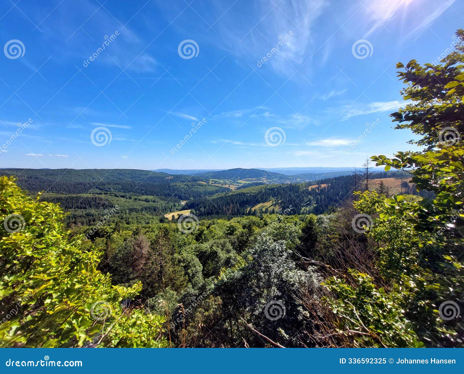 Thuringian Forest Landscape with Lush Greenery and Scenic Views Stock ...