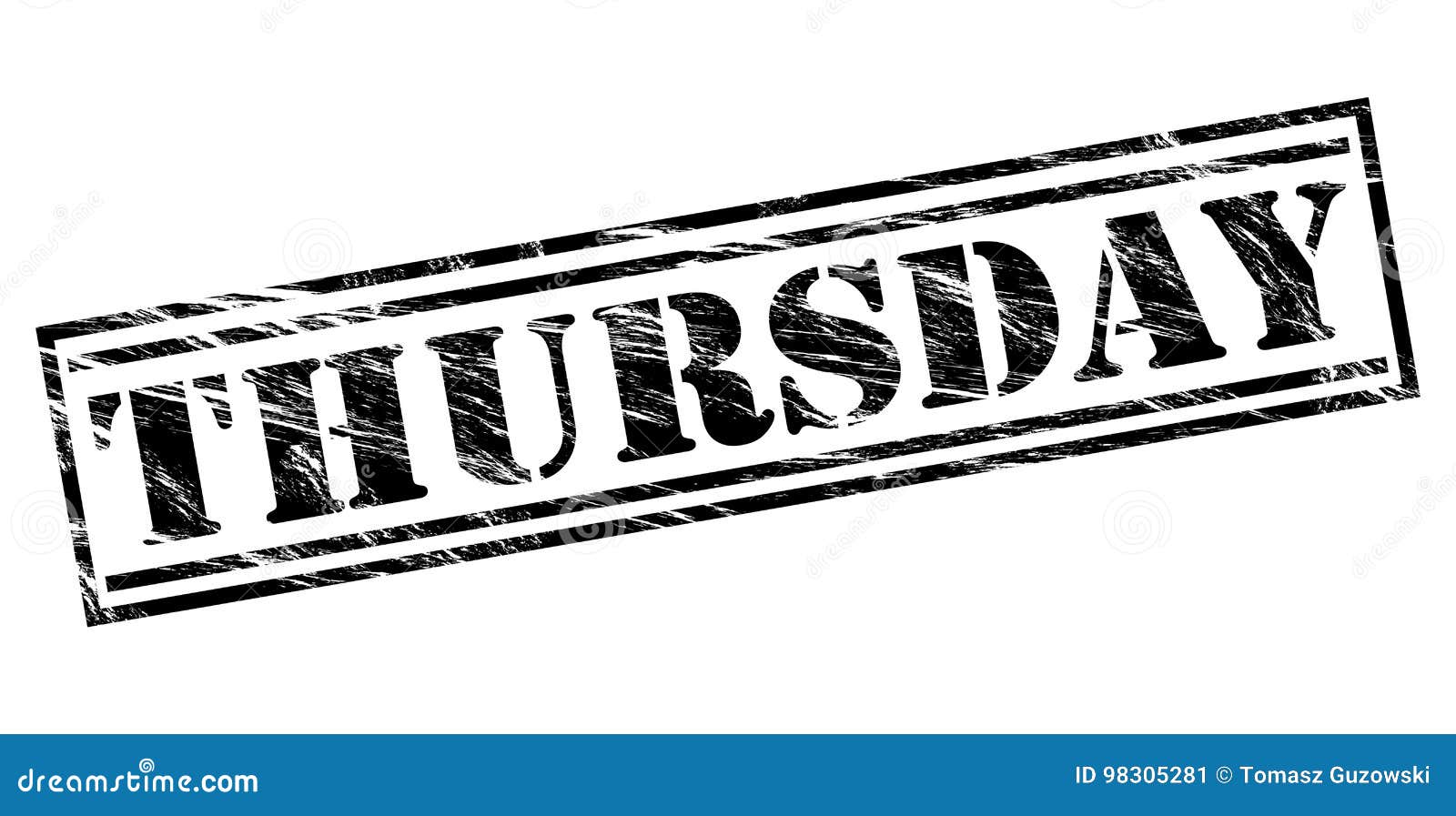 Thursday black stamp stock illustration. Illustration of white - 98305281