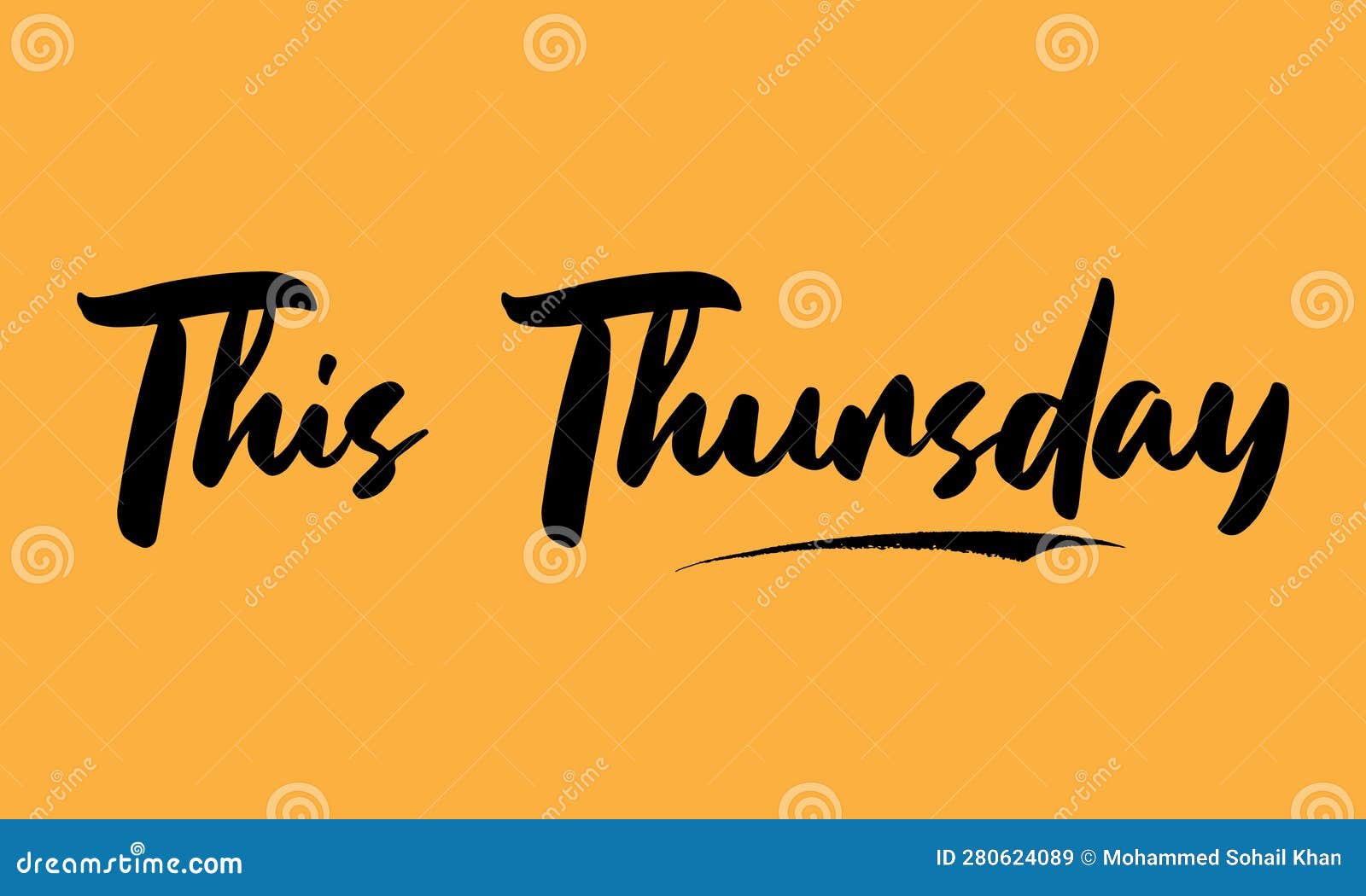 This Thursday Bold Typography Lettering Text Vector Design Quote Stock ...