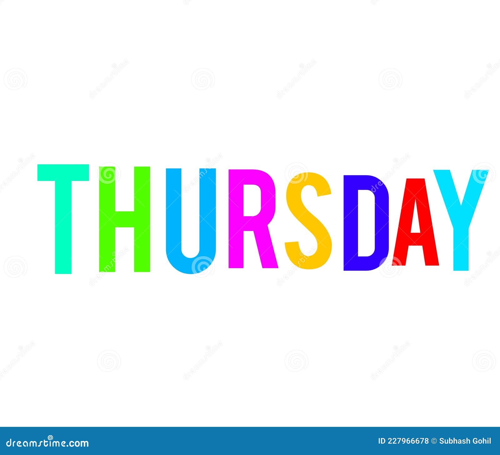 THURSDAY Colorful Overlapping Squares Banner Vector Illustration ...