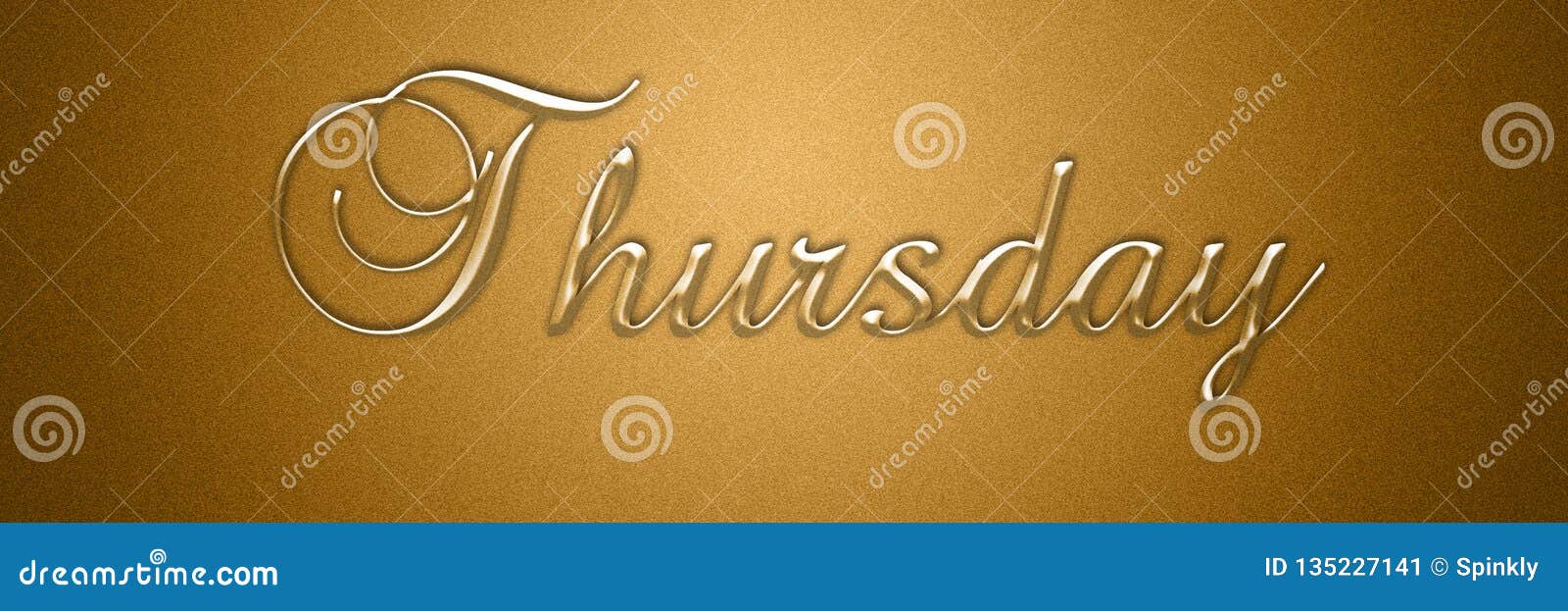 Thursday Day of the Week Text Title Background Design Stock ...