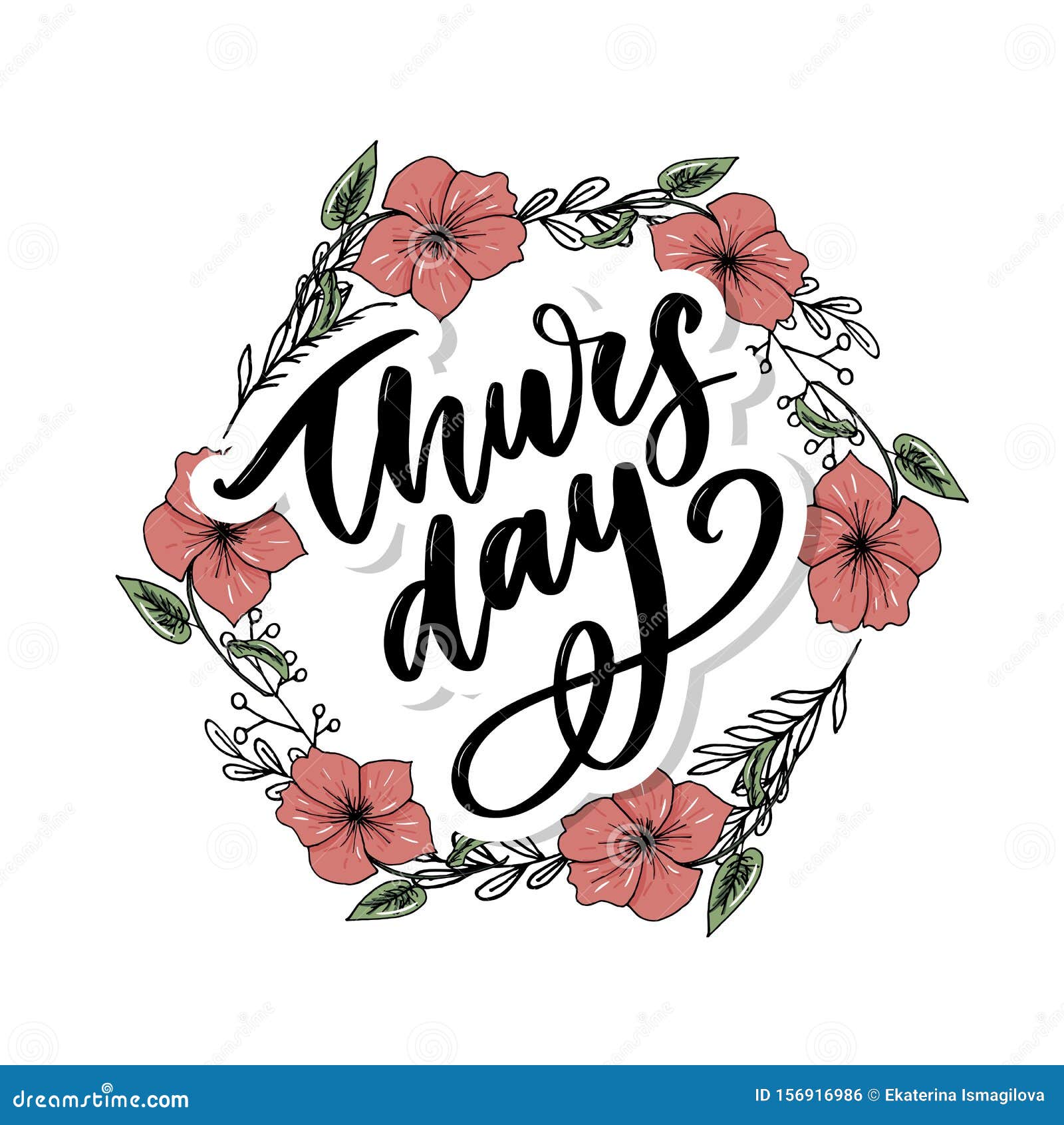 Thursday - Fireworks - Today, Day, Weekdays, Calender, Lettering ...