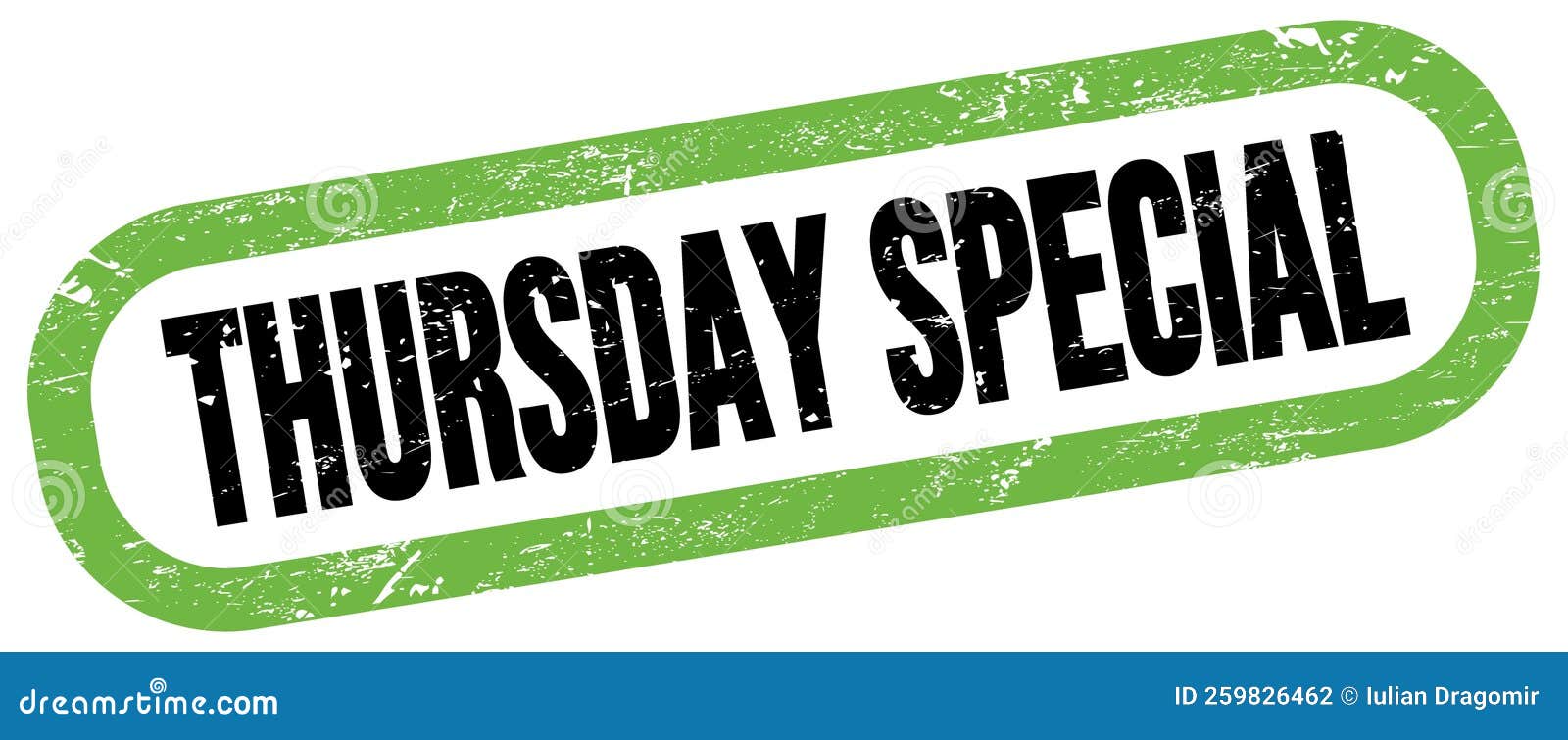 THURSDAY SPECIAL, Text Written on Green-black Stamp Sign Stock ...