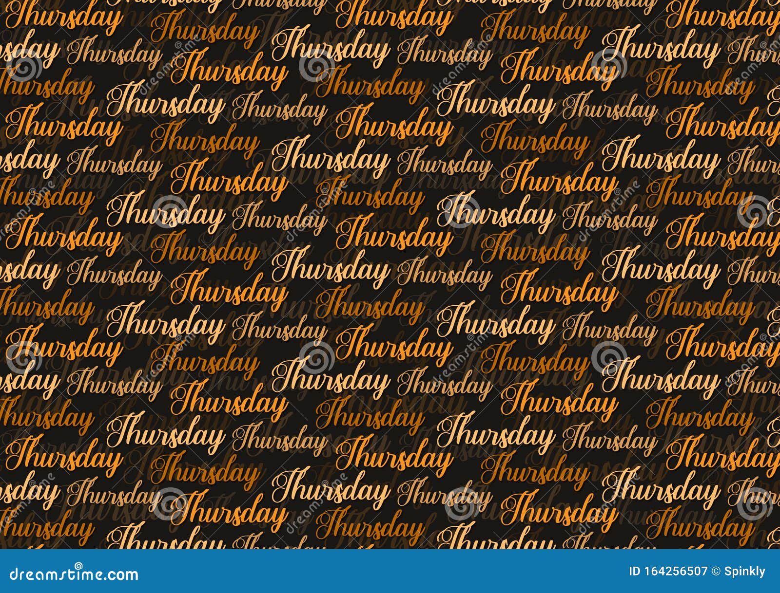 Thursday Text Pattern for Wallpaper Use Stock Illustration ...