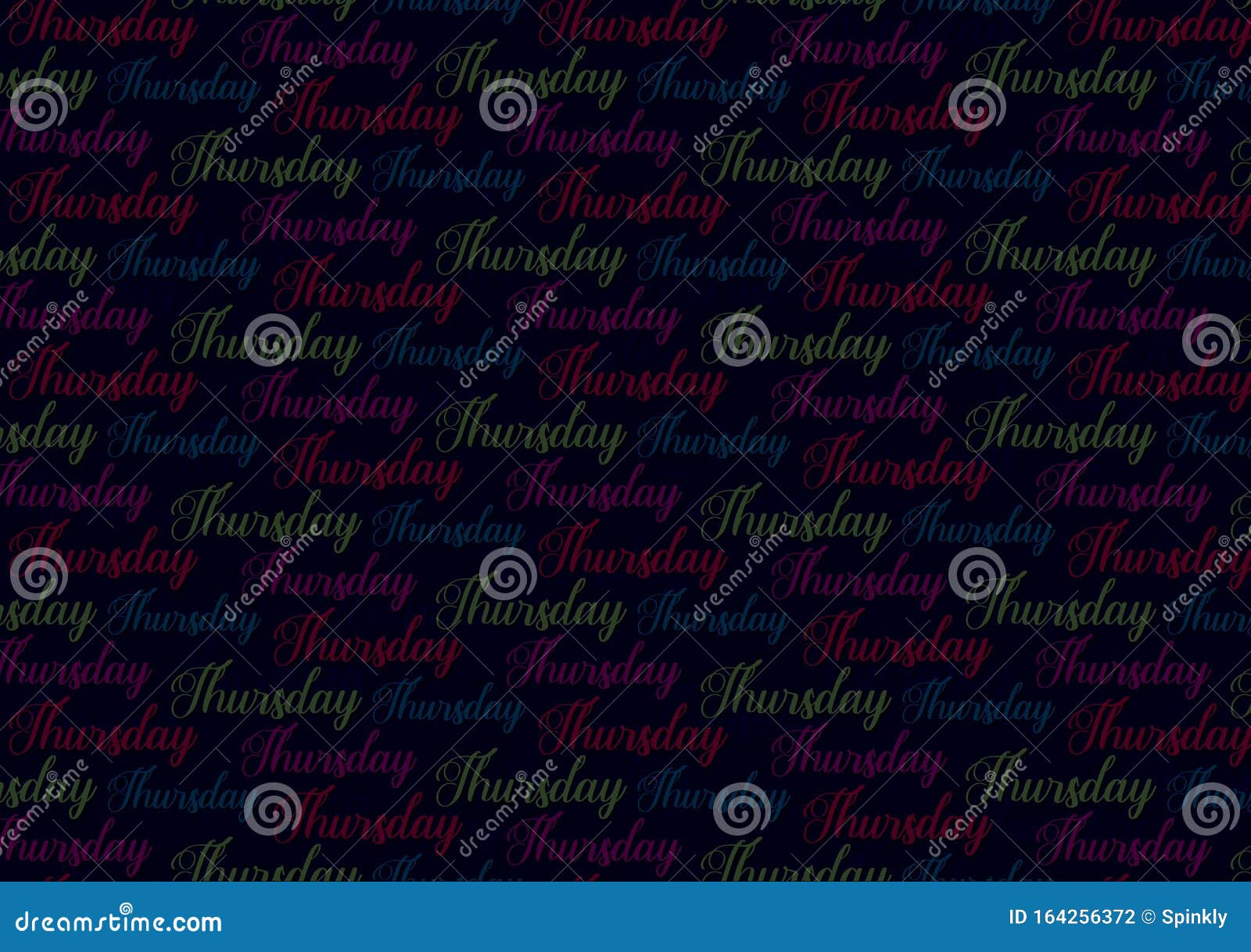 Thursday Text Pattern for Wallpaper Use Stock Illustration ...