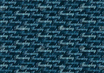 Thursday Text Pattern for Wallpaper Use Stock Illustration ...