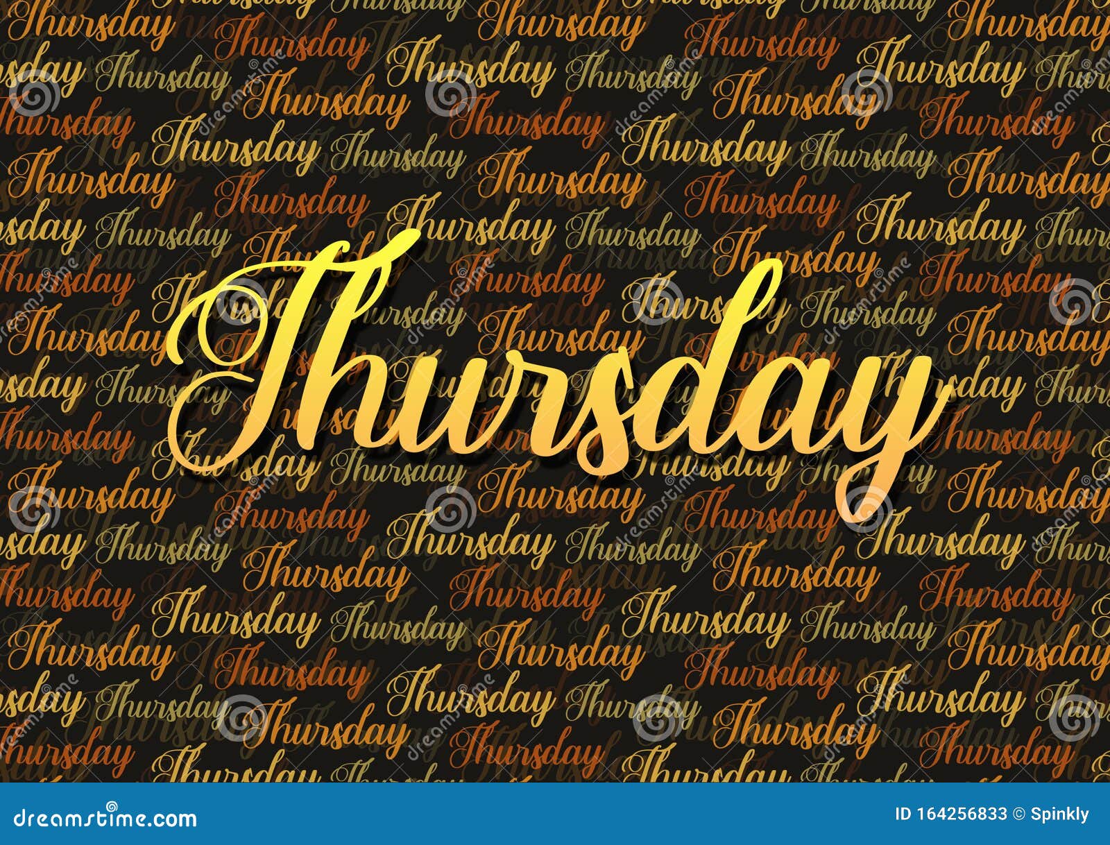 Thursday Text Pattern for Wallpaper Use Stock Illustration ...