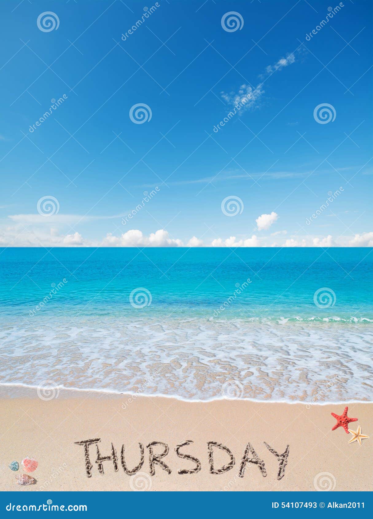 Thursday on a Tropical Beach Under Clouds Stock Image - Image of blue ...