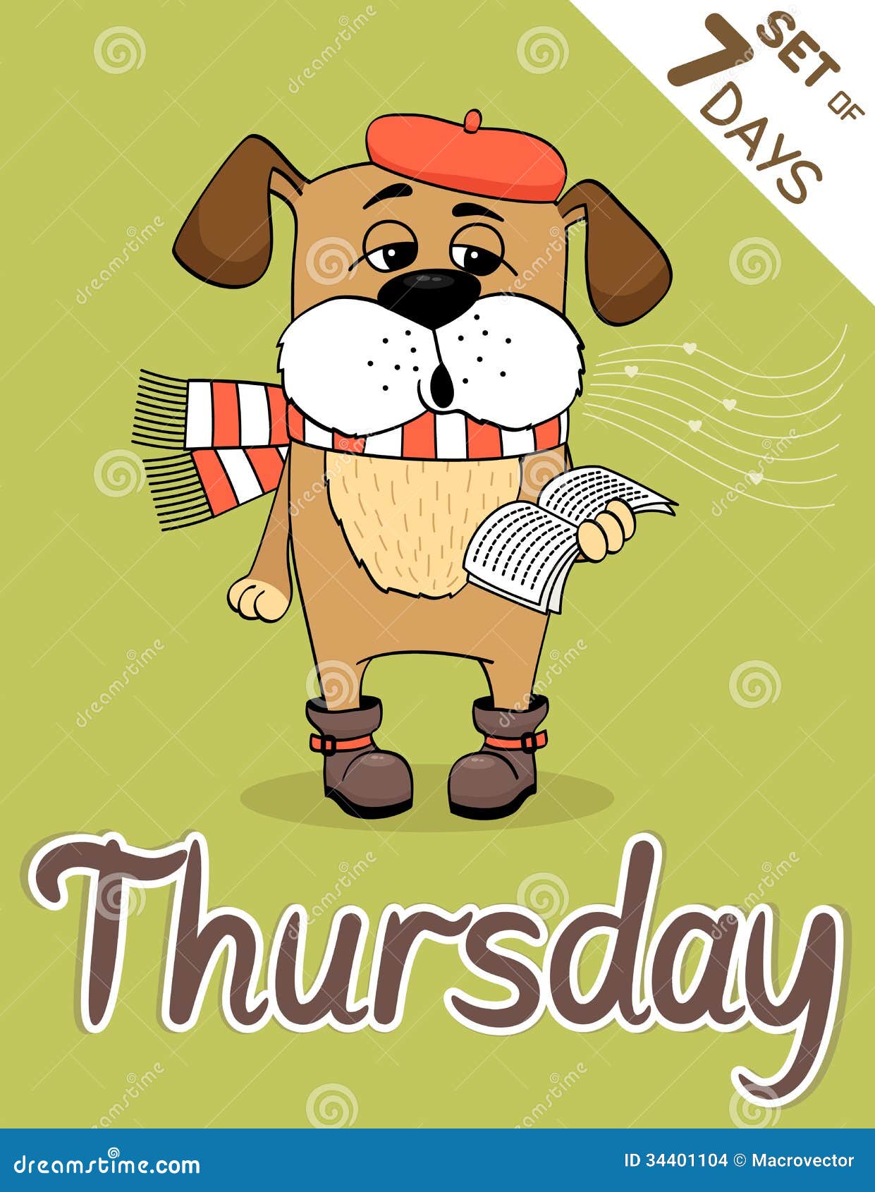 Thursday stock vector. Illustration of retro, date, hipster - 34401104