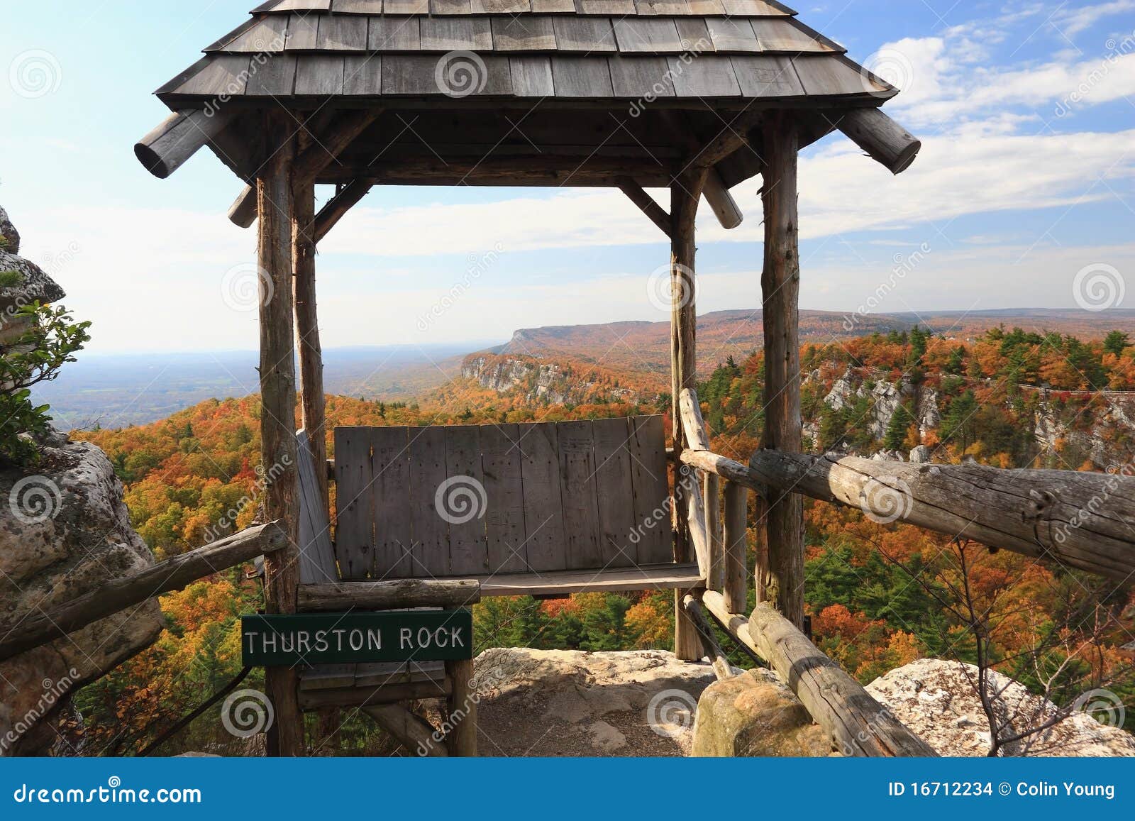Thurston Rock Gazebo in Autumn Stock Photo - Image of rocks, autumn ...