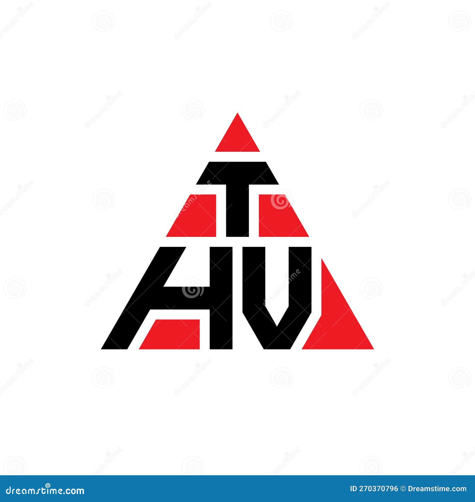 THV Triangle Letter Logo Design with Triangle Shape. THV Triangle Logo ...