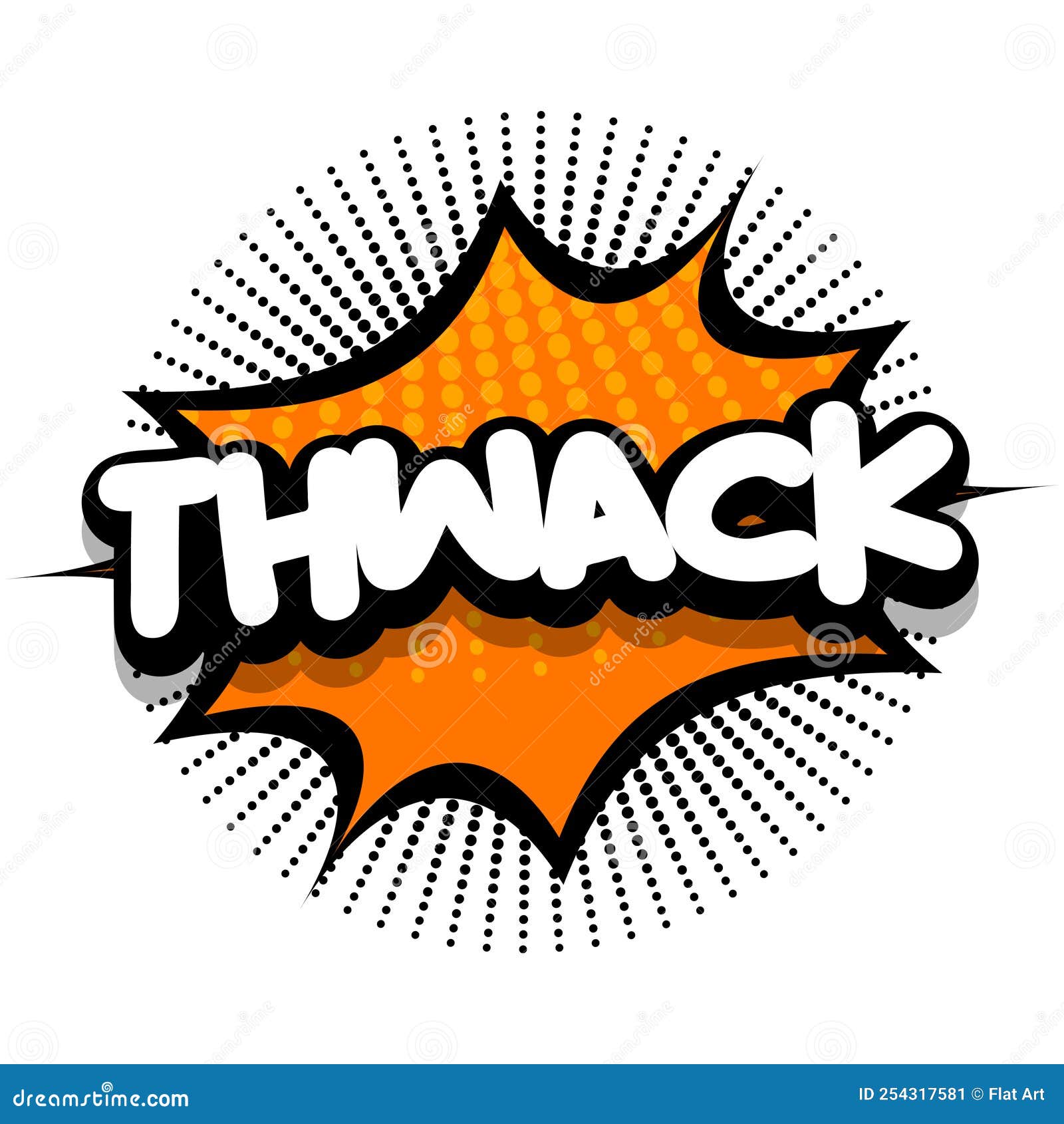 Thwack Comic Book Explosion Bubble Vector Illustration Stock Vector ...