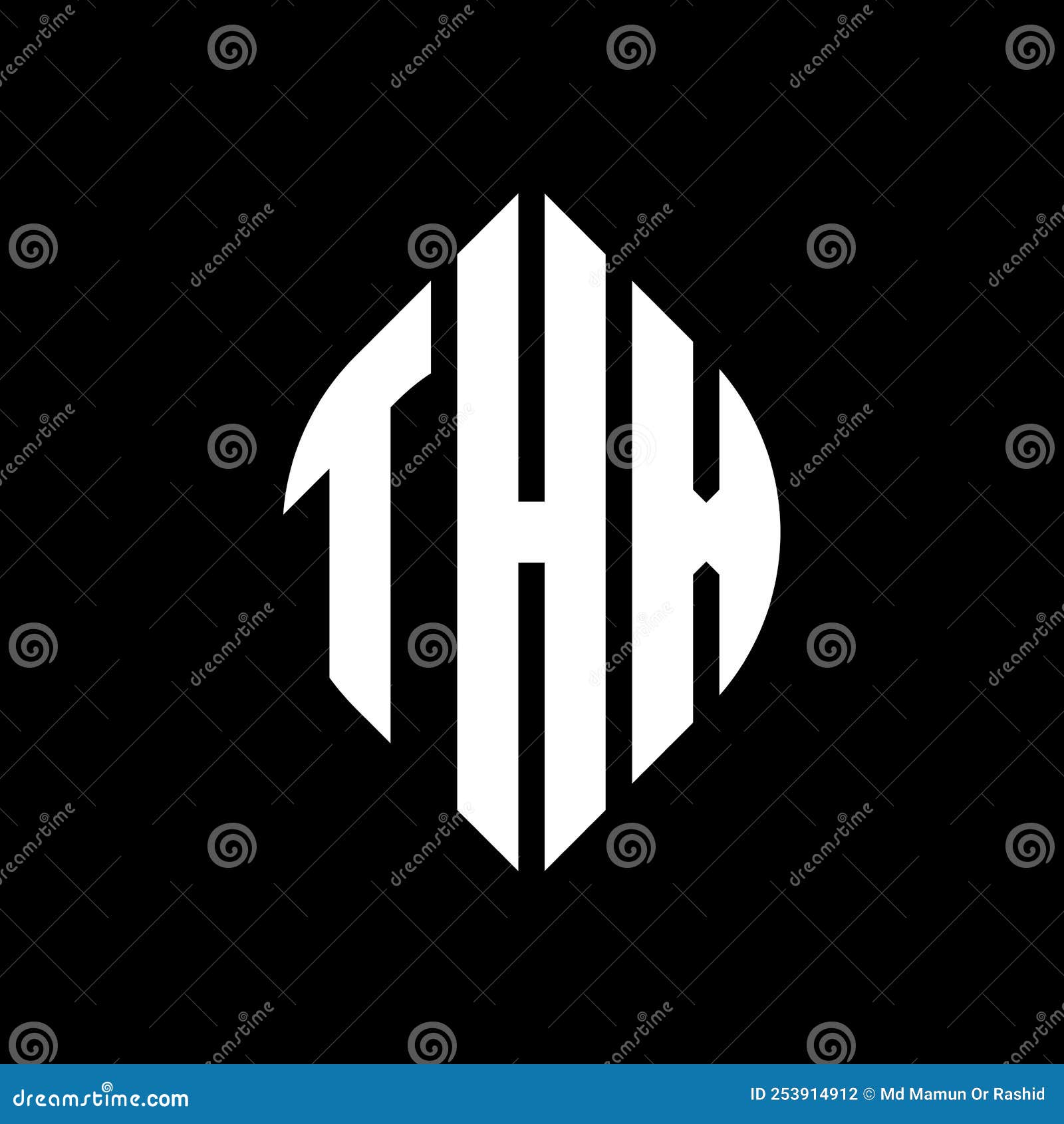 THX Circle Letter Logo Design with Circle and Ellipse Shape. THX ...