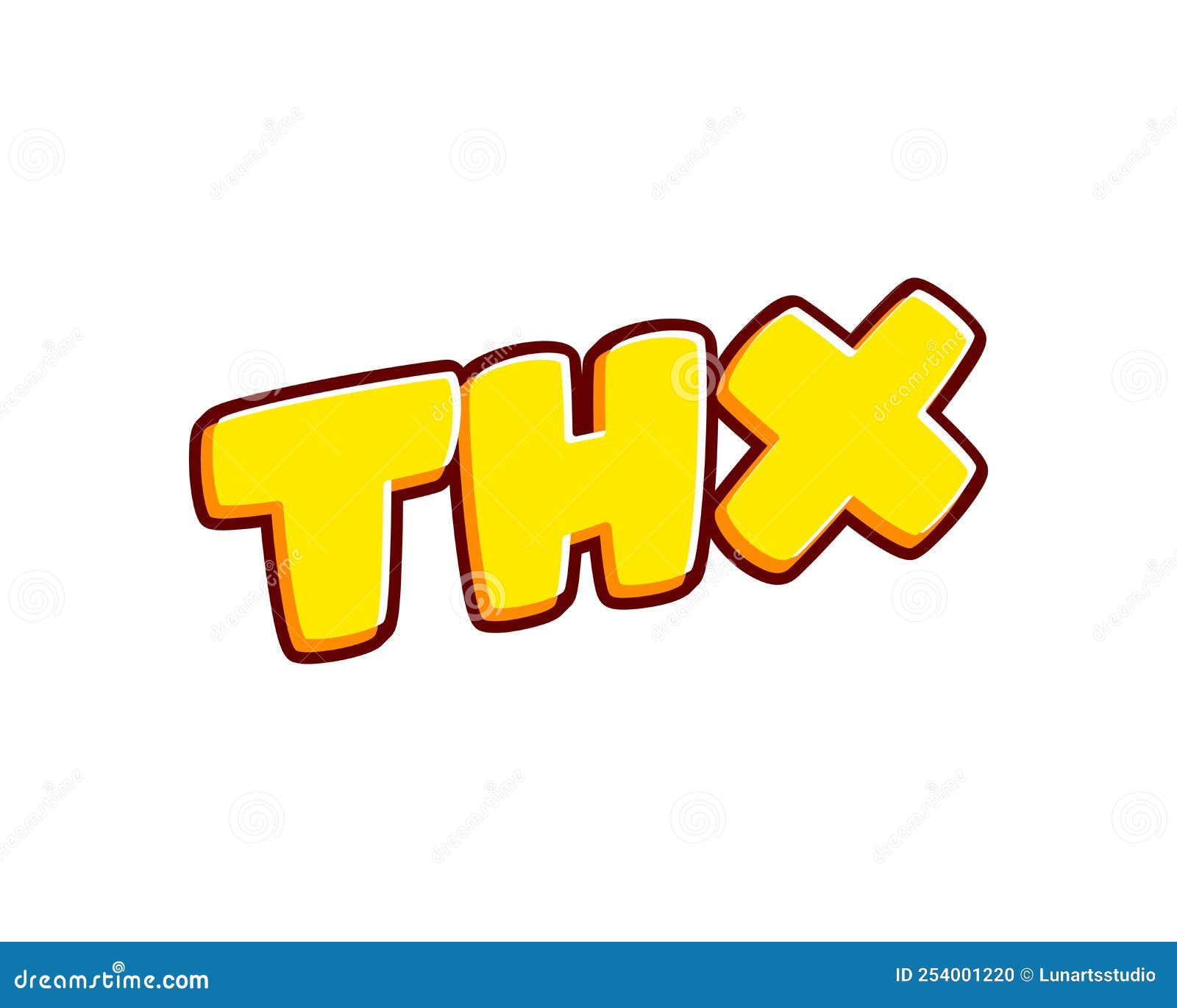 Thx Speech Phrase Lettering Isolated on White Colourful Text Effect ...