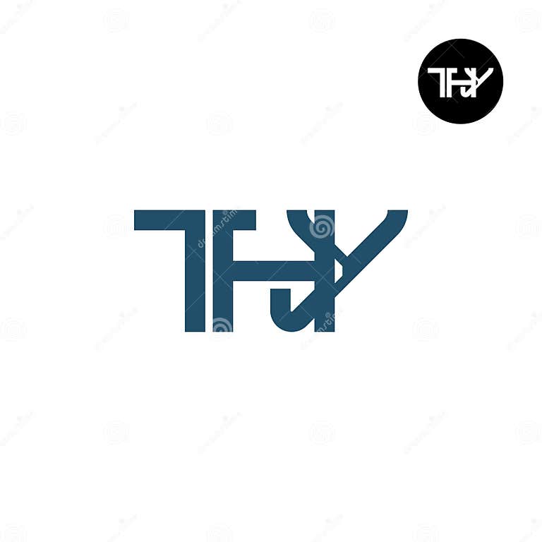 THY Logo Letter Monogram Design Stock Vector - Illustration of simple ...