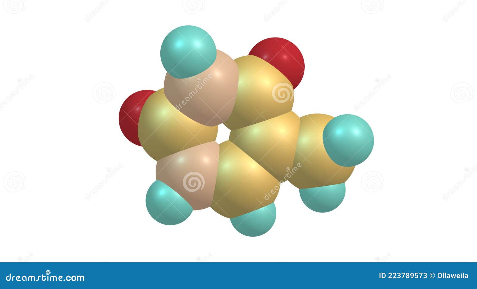 Thymine Molecular Structure Isolated on White Stock Illustration ...