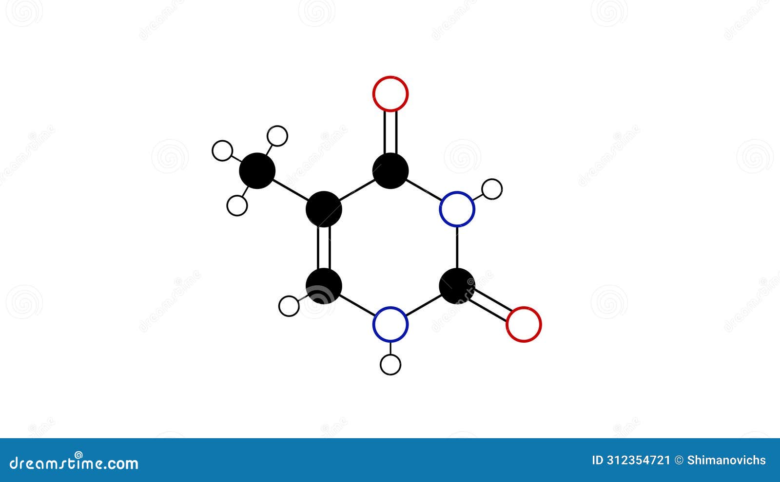 3D Image Of Pyrimidine Skeletal Formula | CartoonDealer.com #277255789