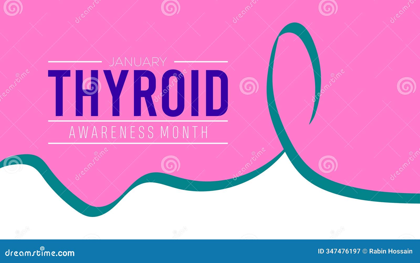 Thyroid Awareness Month Observed Each Year during January. Healthcare Medical Awareness Concept ...