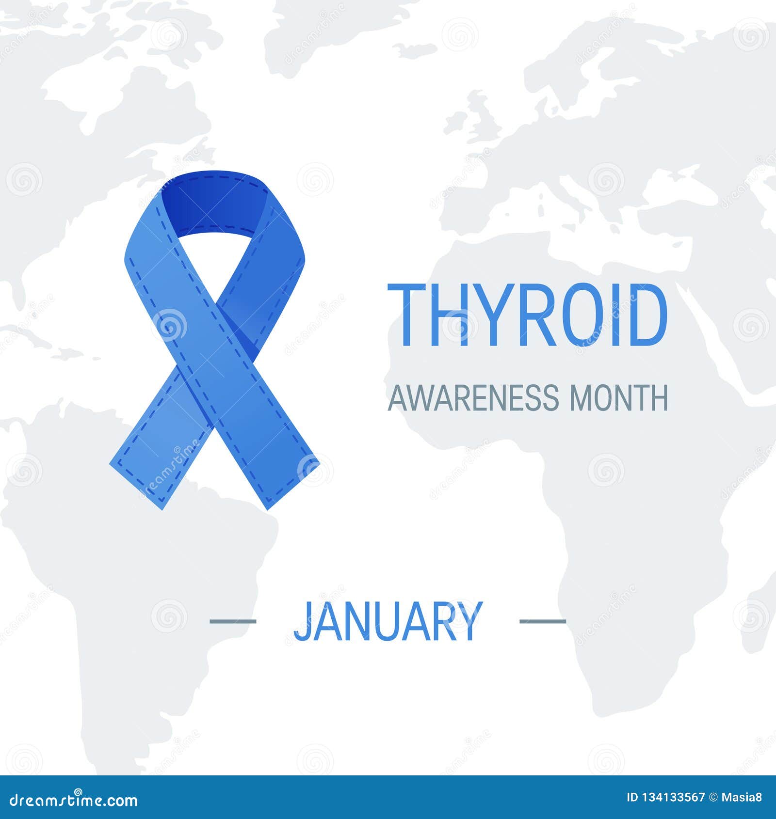 Thyroid Awareness Month Vector Concept Stock Vector - Illustration of ...