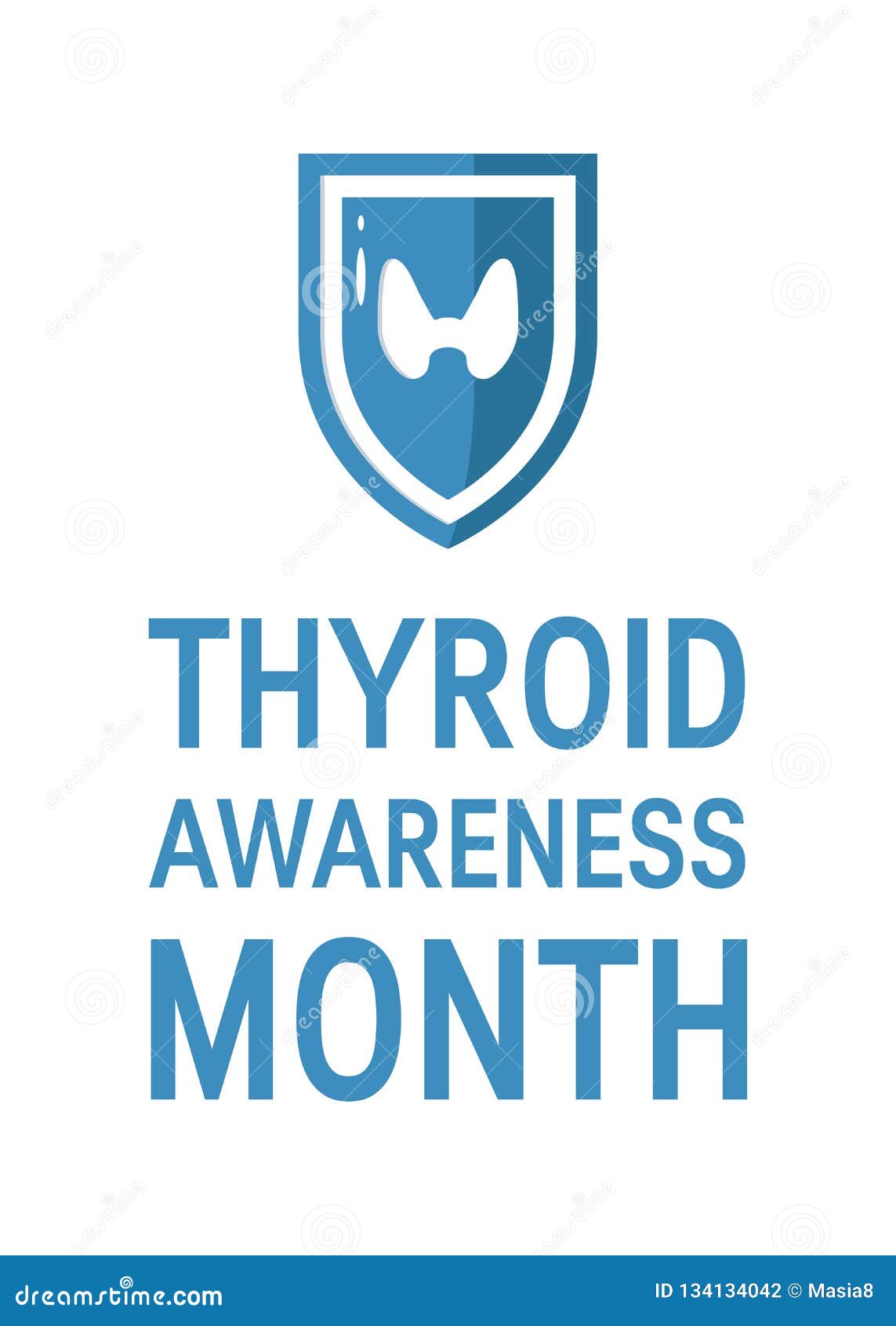 Thyroid Awareness Month Vector Concept Stock Vector - Illustration of ...
