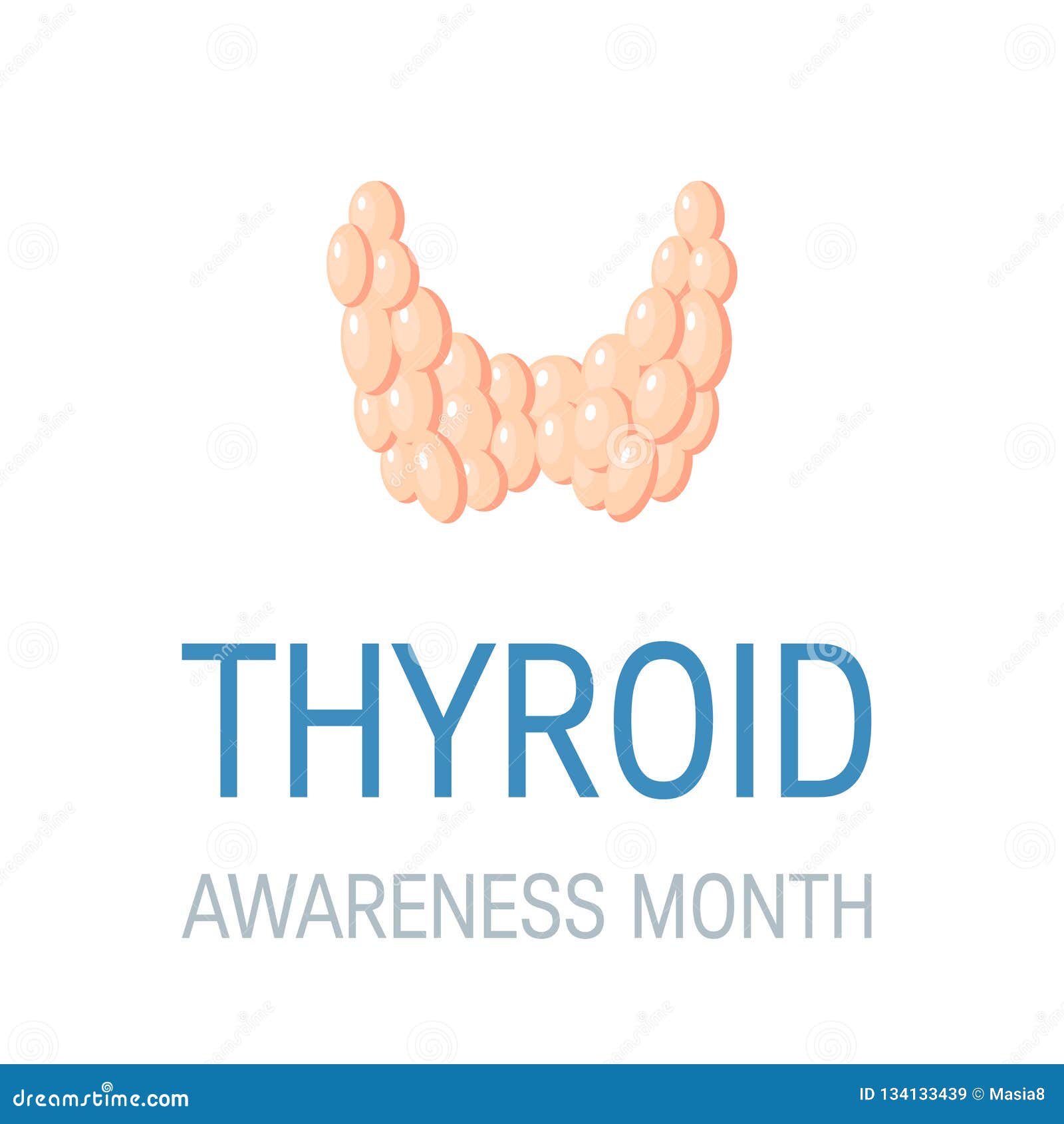 Thyroid Awareness Month Vector Concept Stock Vector - Illustration of ...