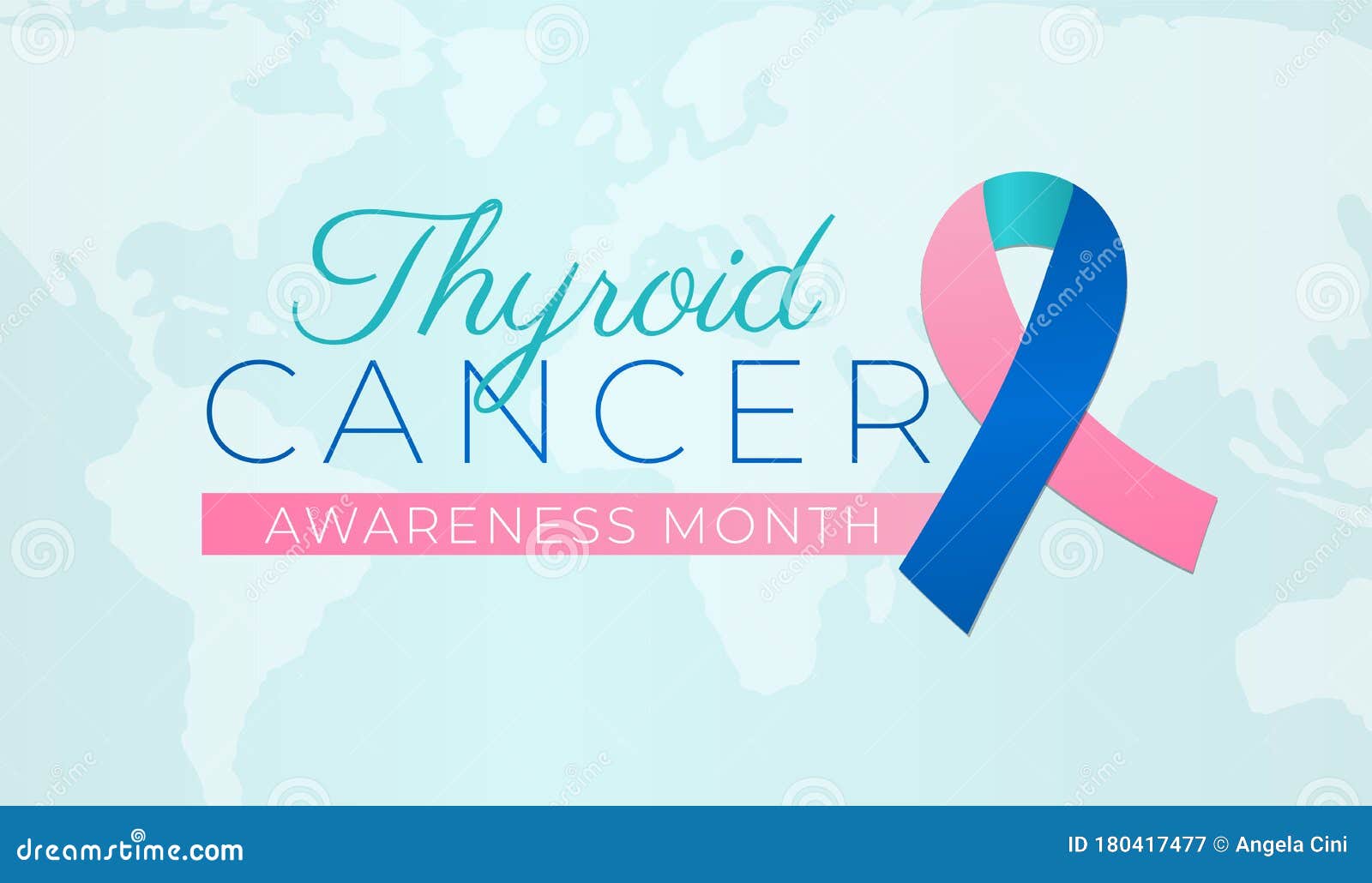 Thyroid Cancer Awareness Month Background Illustration Stock Vector ...