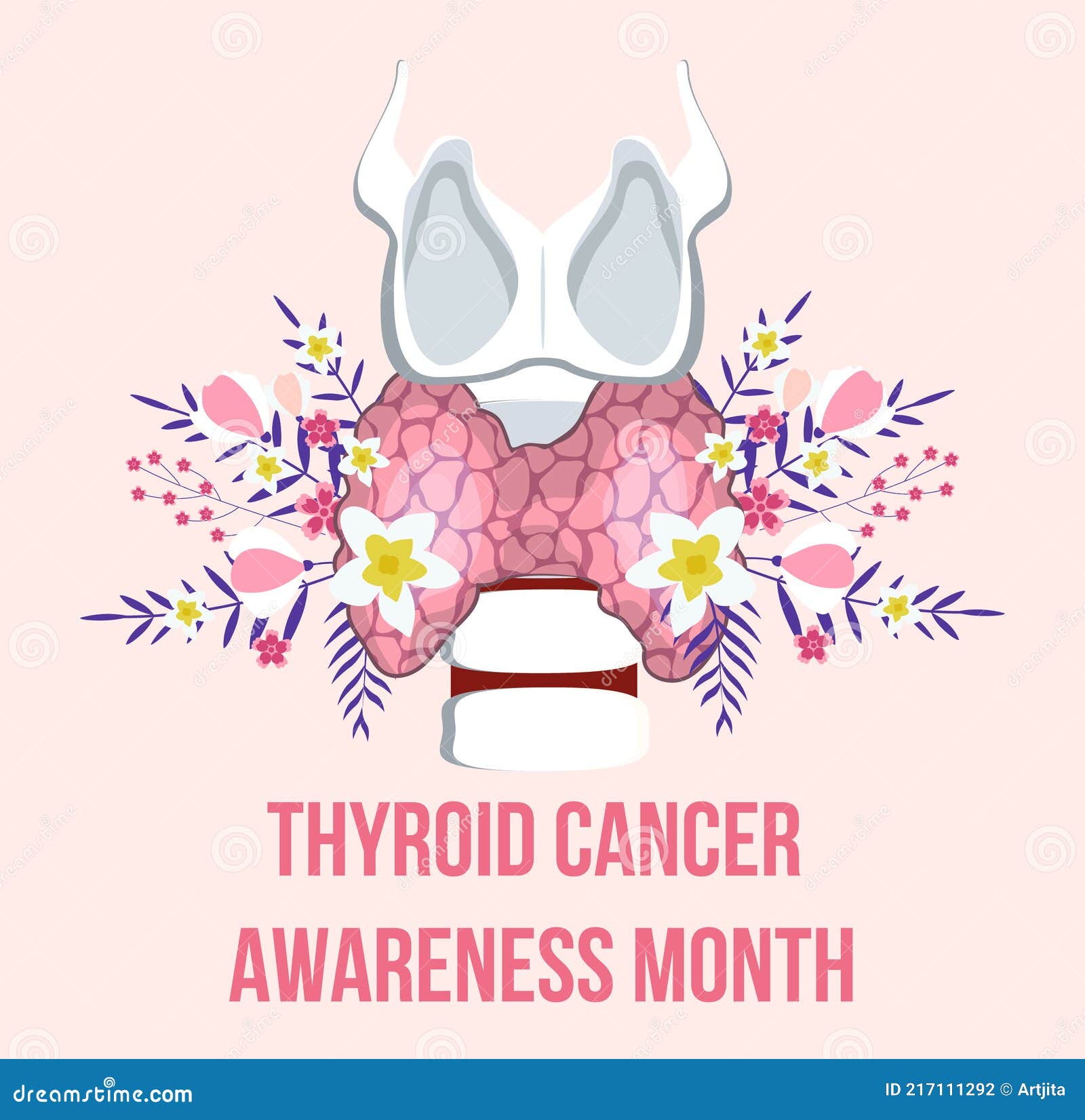 Hypothyroidism Medical Vector Illustration Isolated On White Background ... Hypothyroidism Medical Vector Illustration Isolated On White Background ...
