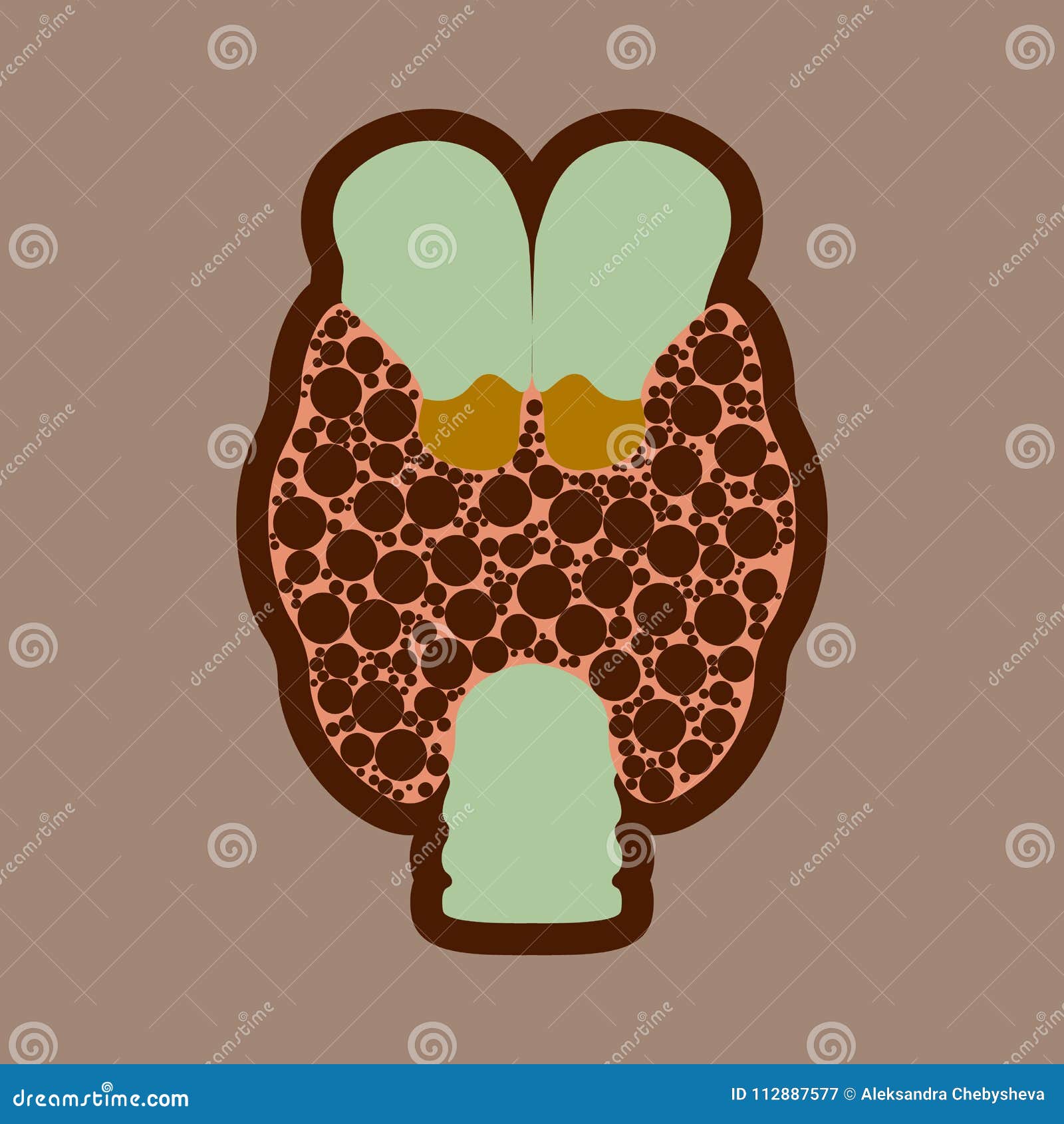 Thyroid. Endocrine Gland Icon . Illness Of The Endocrine System Stock ...