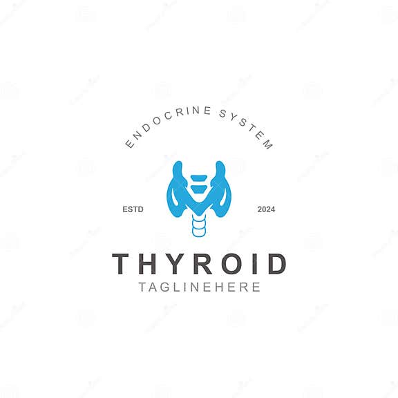 Thyroid Gland Human Endocrine System Structure Logo Thyroid Care Simple ...