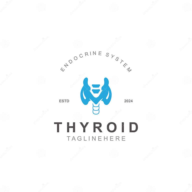 Thyroid Gland Human Endocrine System Structure Logo Thyroid Care Simple ...