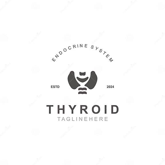 Thyroid Gland Human Endocrine System Structure Logo Thyroid Care Simple ...