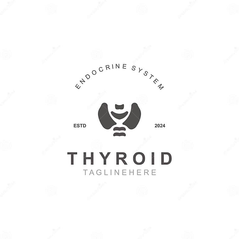 Thyroid Gland Human Endocrine System Structure Logo Thyroid Care Simple ...