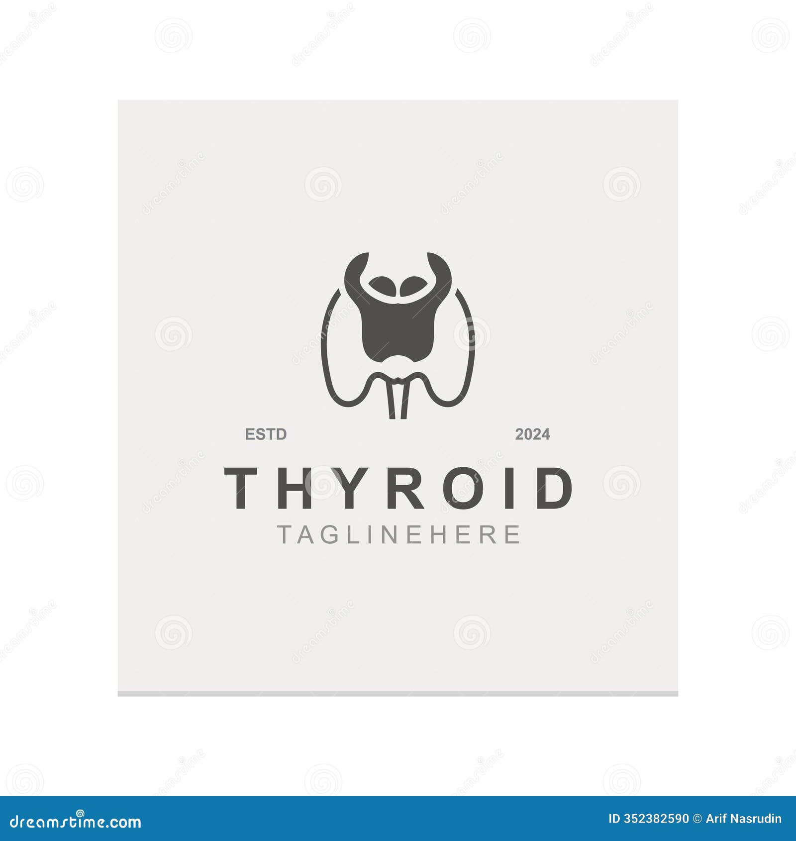 Thyroid Gland Human Endocrine System Structure Logo Thyroid Care Simple ...