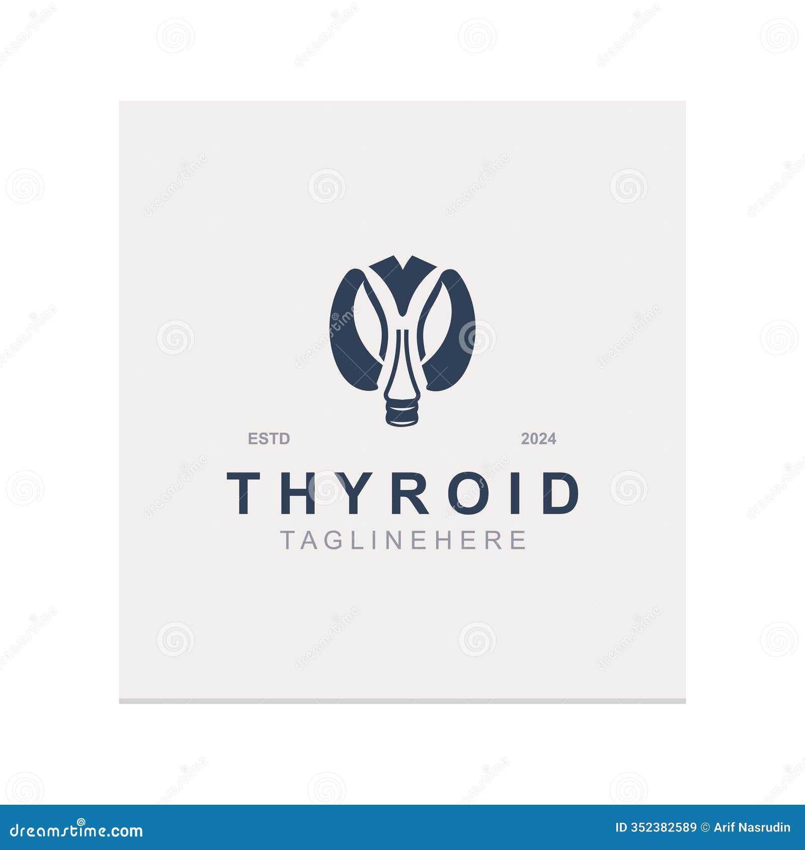 Thyroid Gland Human Endocrine System Structure Logo Thyroid Care Simple ...