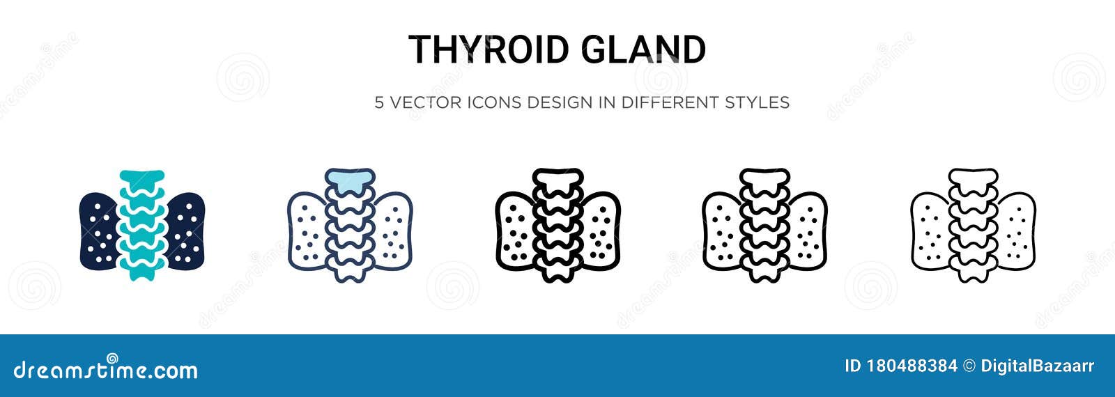 Thyroid Gland Icon in Filled, Thin Line, Outline and Stroke Style ...