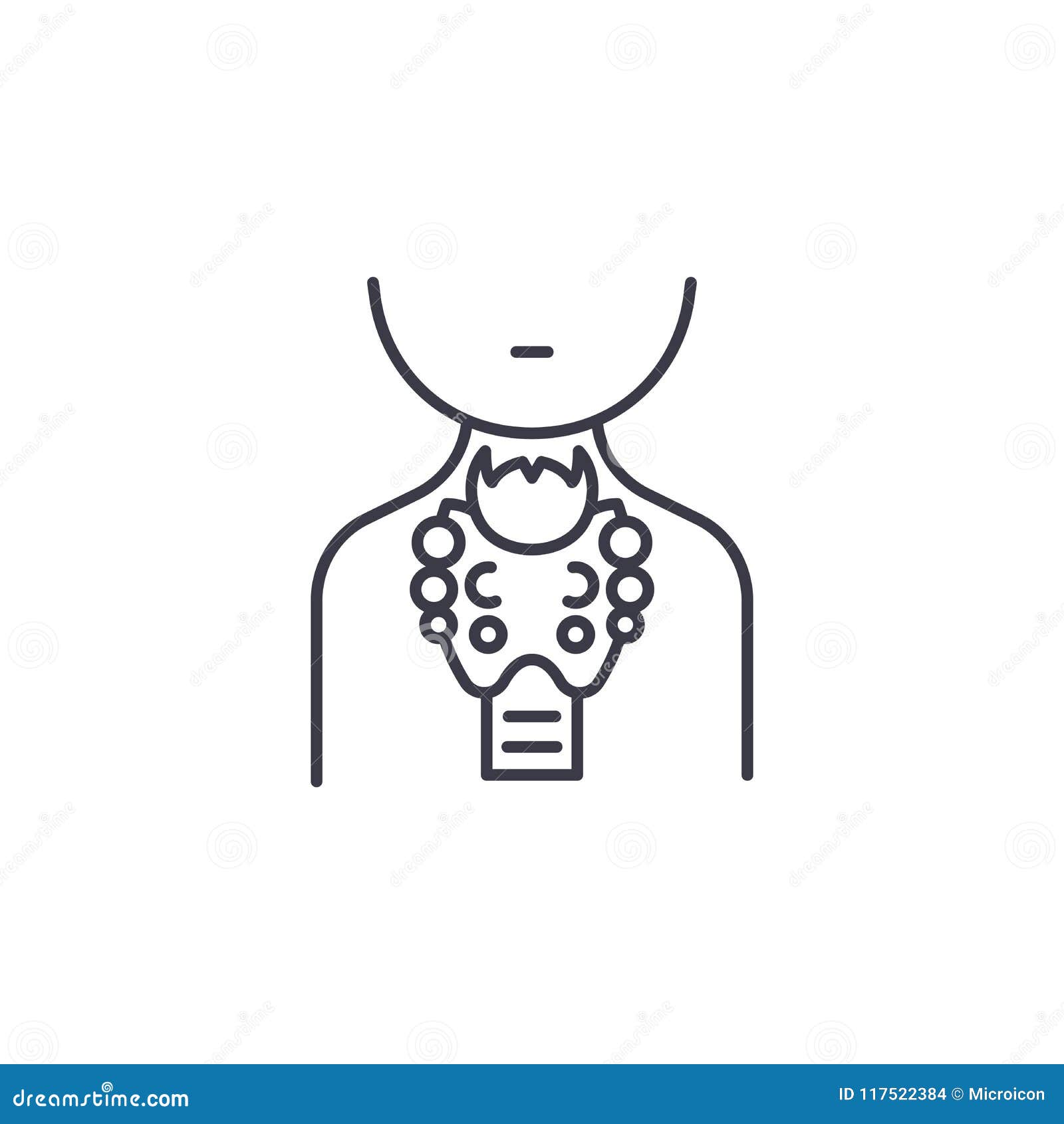 Thyroid Gland Linear Icon Concept. Thyroid Gland Line Vector Sign ... Thyroid Gland Linear Icon Concept. Thyroid Gland Line Vector Sign ...