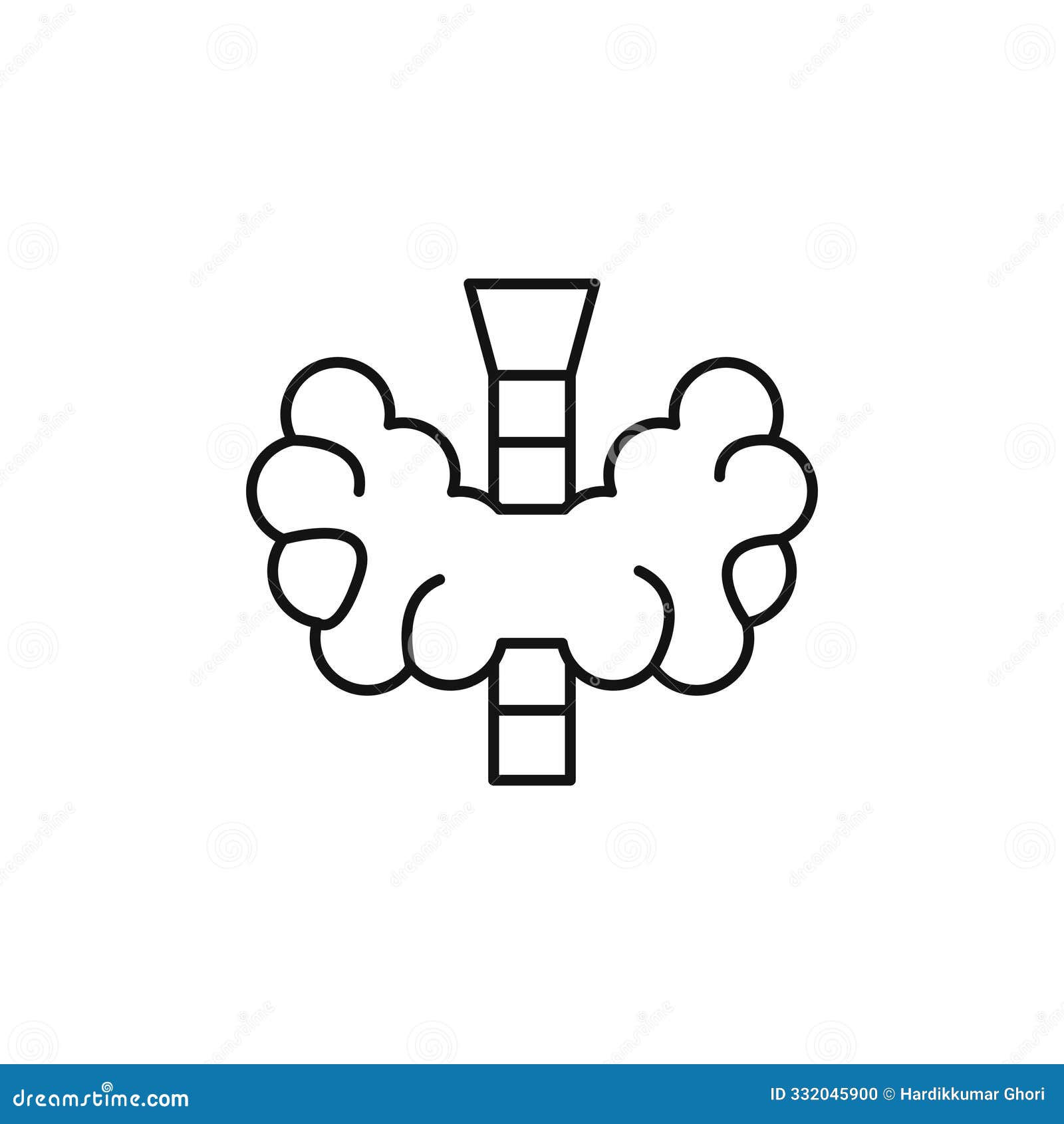 Thyroid Icon Symbol on White Background Stock Vector - Illustration of ...
