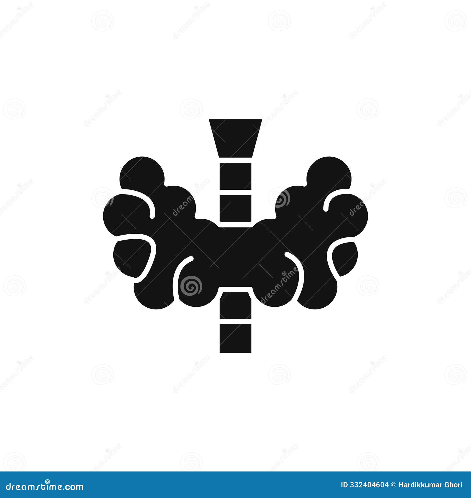 Thyroid Icon Symbol on White Background Stock Illustration ...