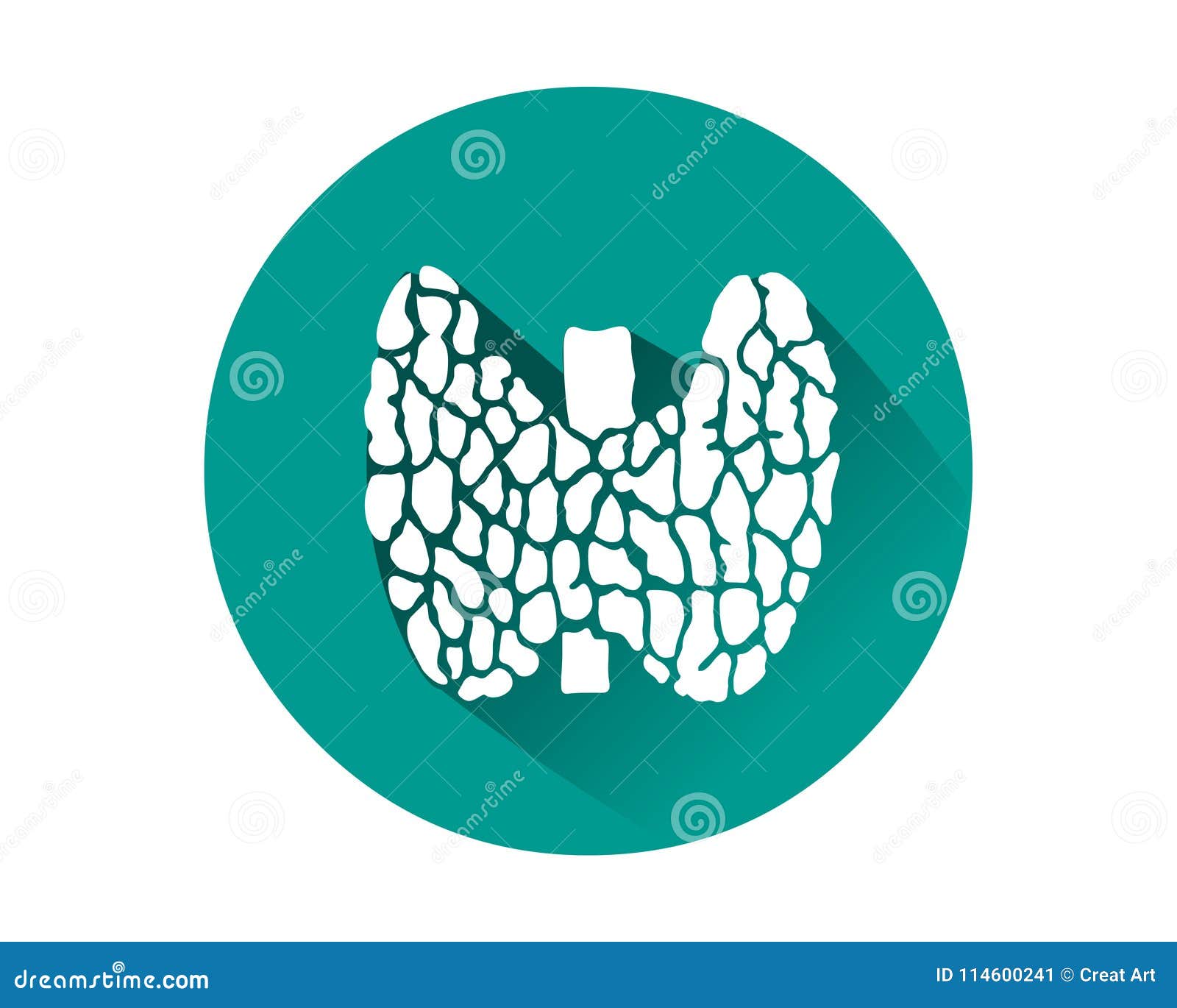 Thyroid Icon Vector.Human Internal Organ Stock Vector - Illustration of ...